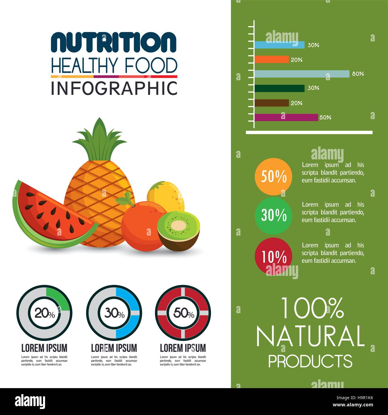 nutrition food infographic icons vector illustration eps 10 Stock ...