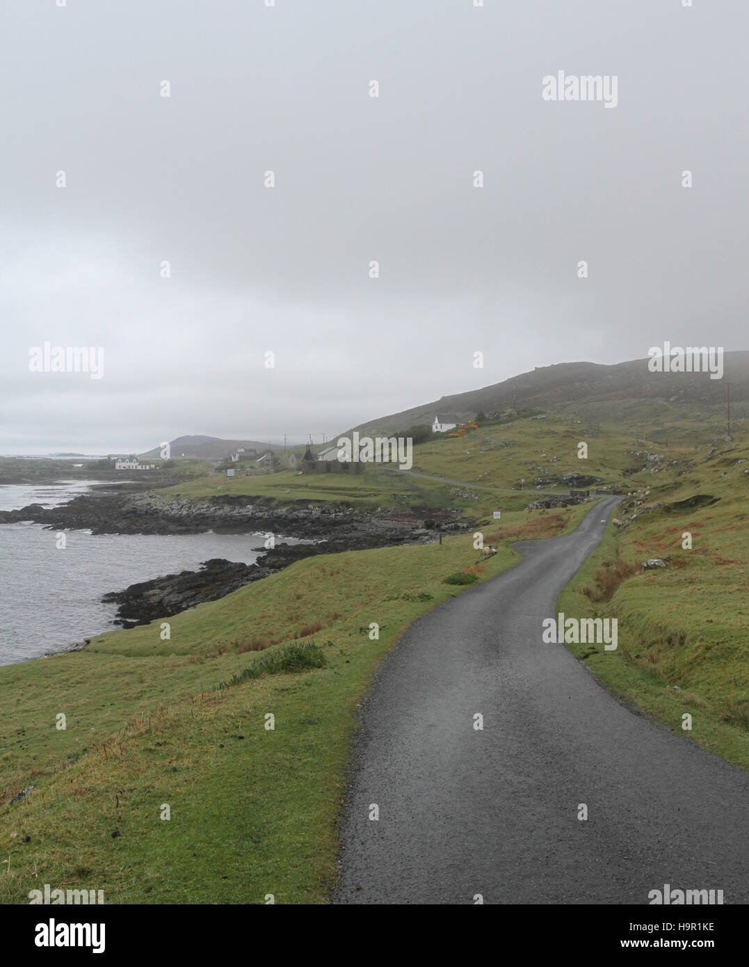 Minor road near Leverburgh Isle of Harris Scotland May 2014 Stock Photo ...