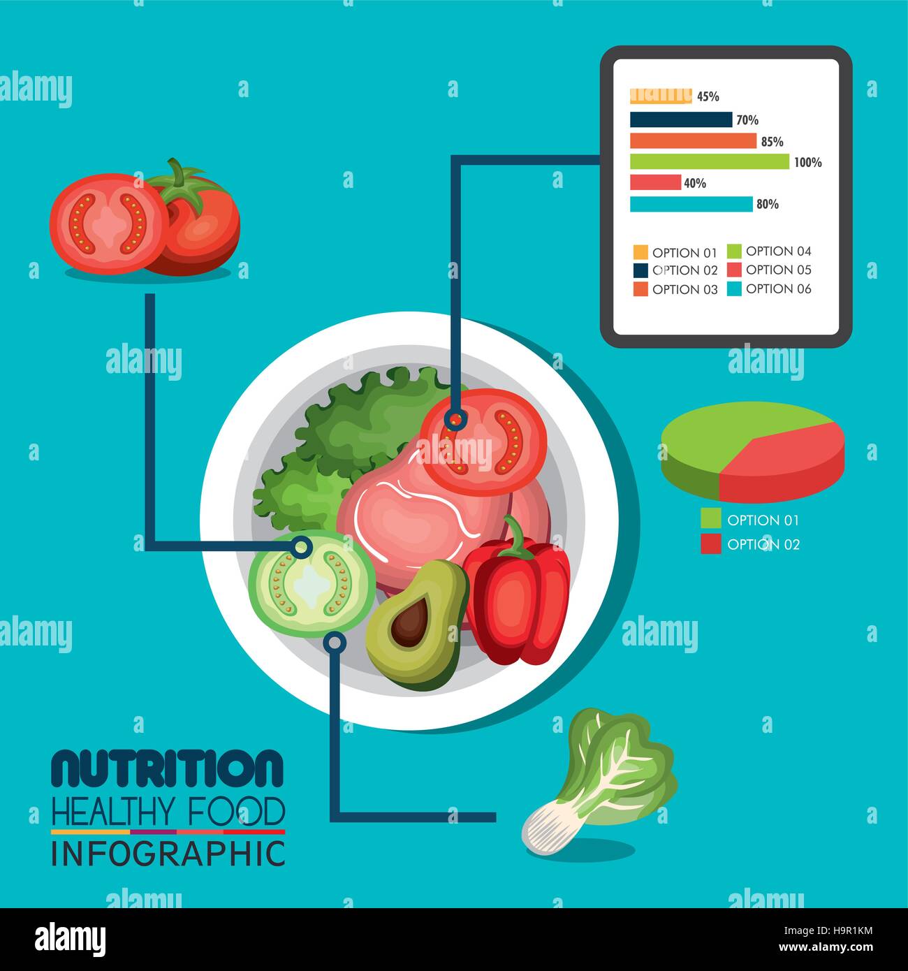 nutrition food infographic icons vector illustration eps 10 Stock ...