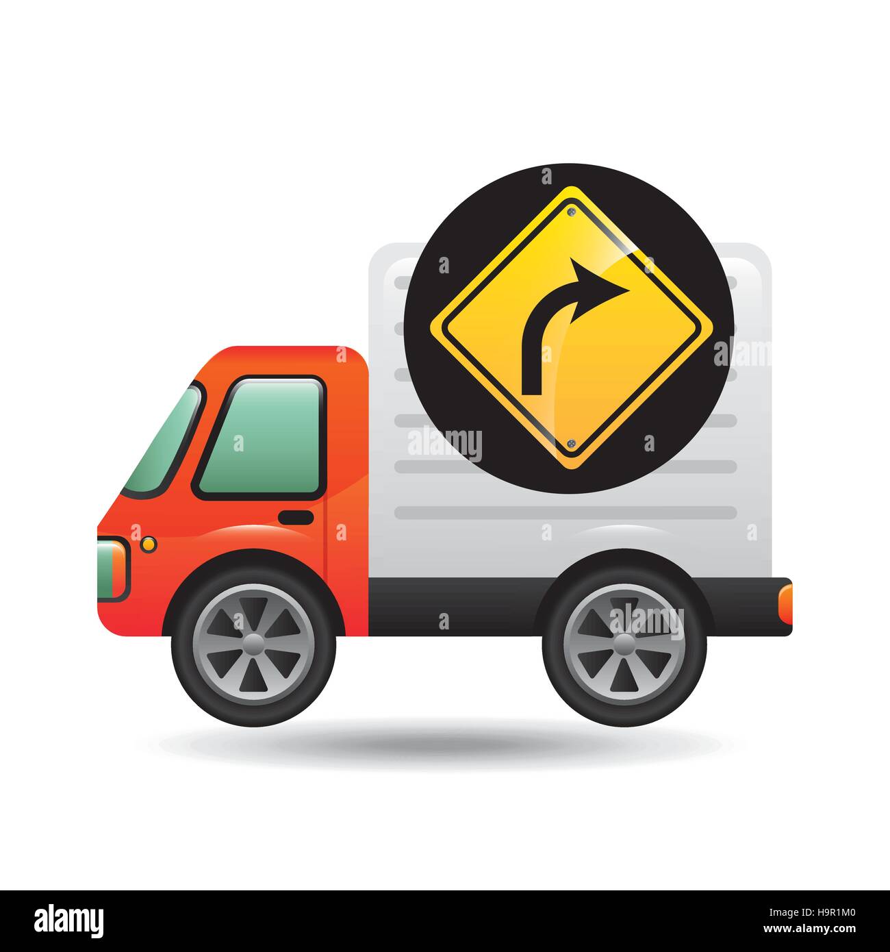 right turn traffic sign concept vector illustration eps 10 Stock Vector ...