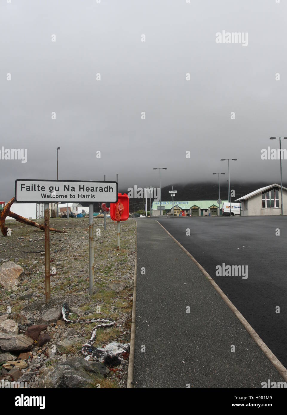 Welcome to Harris sign Leverburgh Isle of Harris Scotland May 2014 ...