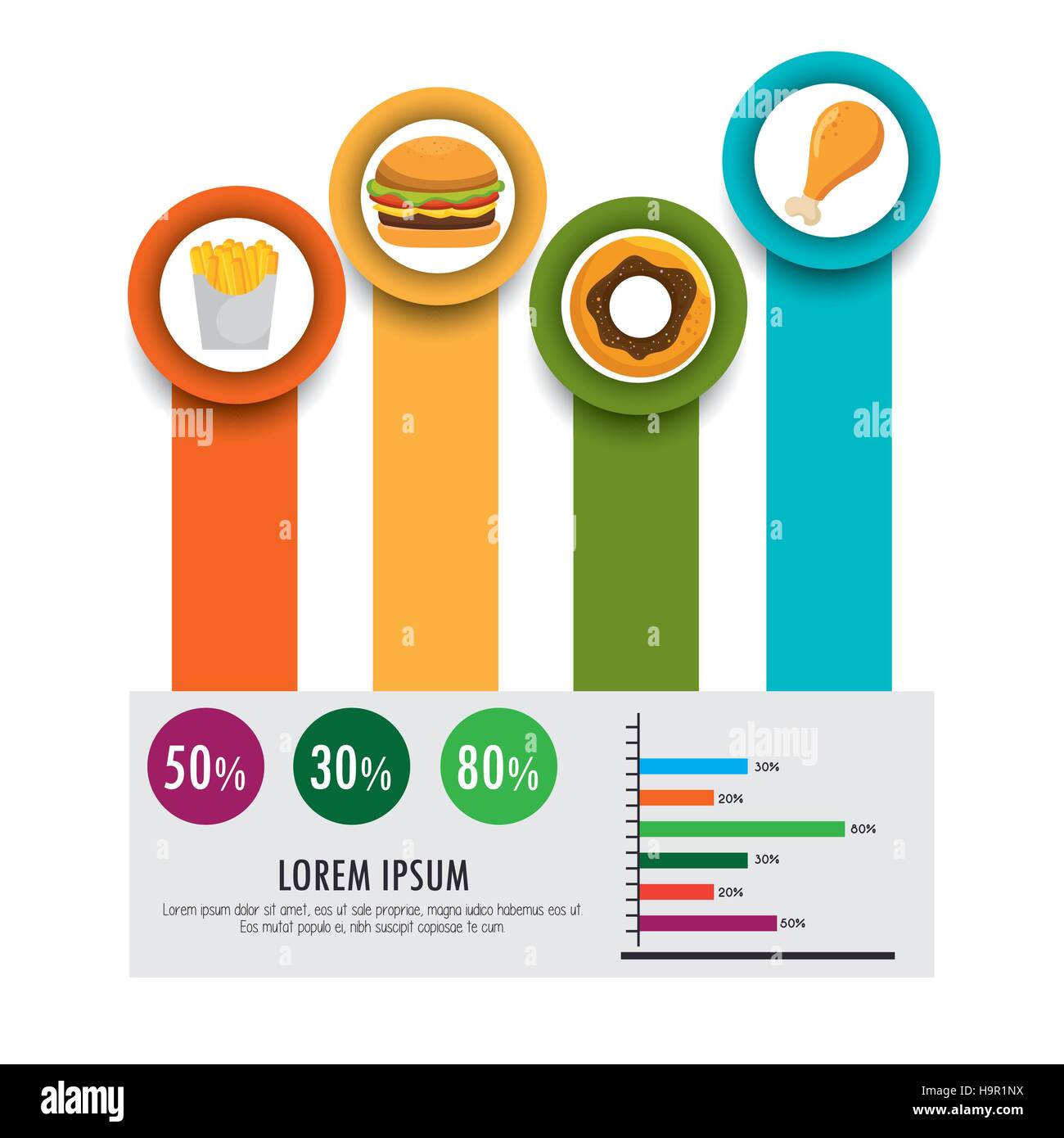 food infographic icons vector illustration eps 10 Stock Vector Image & Art - Alamy