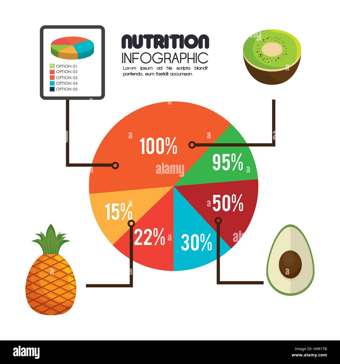 nutrition food infographic icons vector illustration eps 10 Stock ...