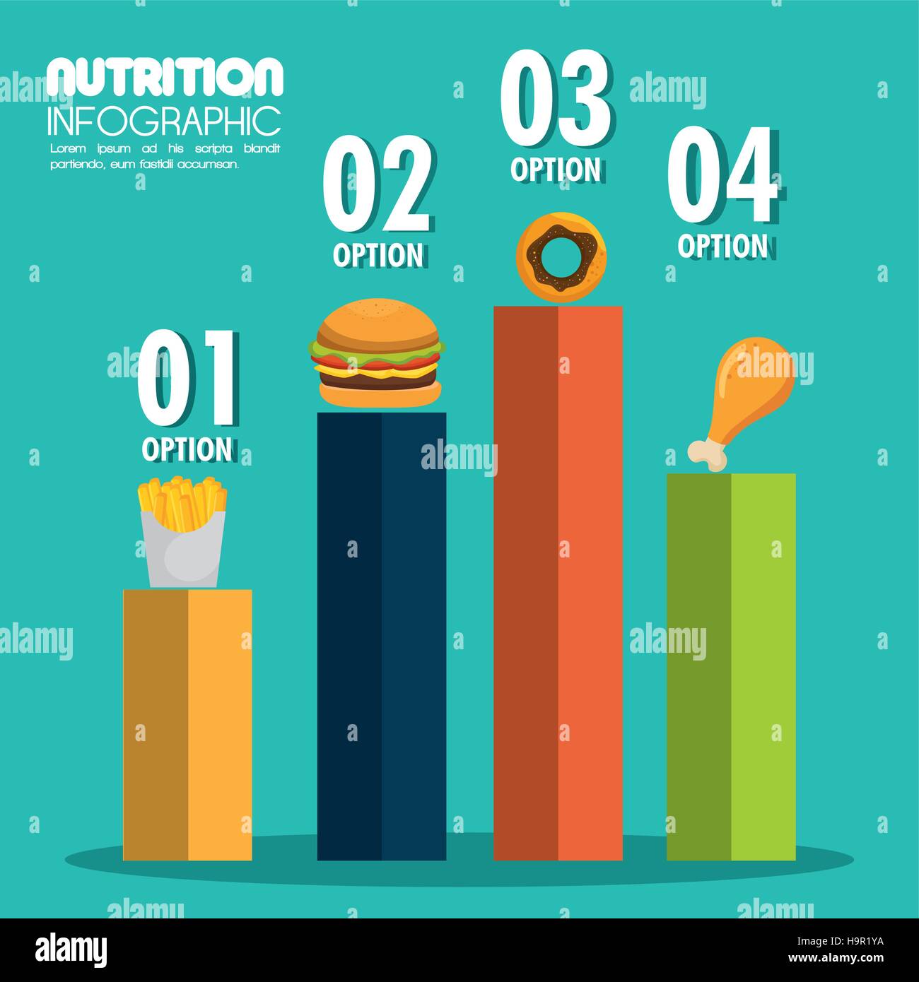 food infographic icons vector illustration eps 10 Stock Vector Image ...