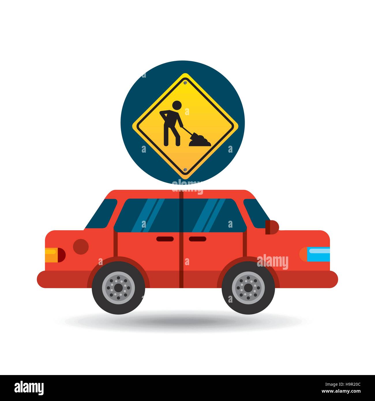 under construction road sign sedan red vector illustration eps 10 Stock ... under construction road sign sedan red vector illustration eps 10 Stock ...