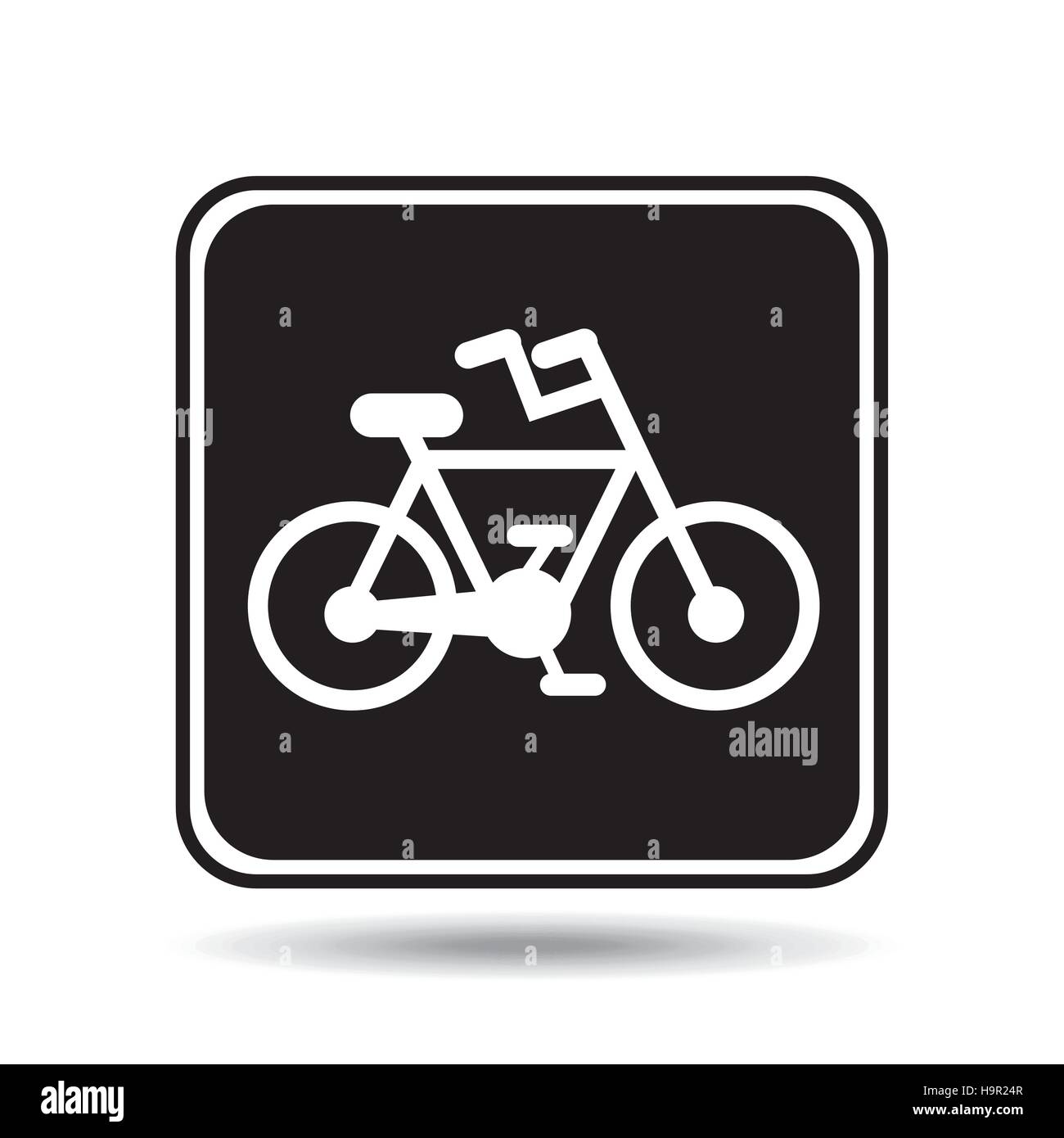bicycle route sign graphic vector illustration eps 10 Stock Vector ...