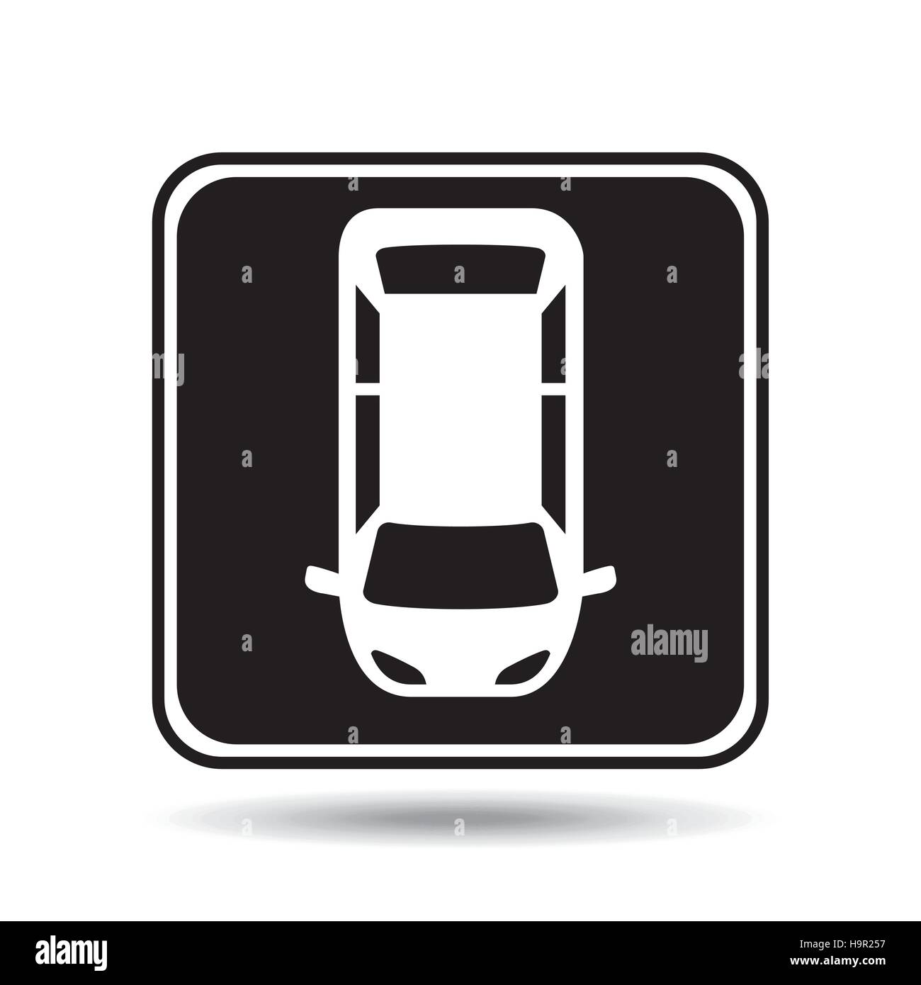 parked car top view sign vector illustration eps 10 Stock Vector Image ...