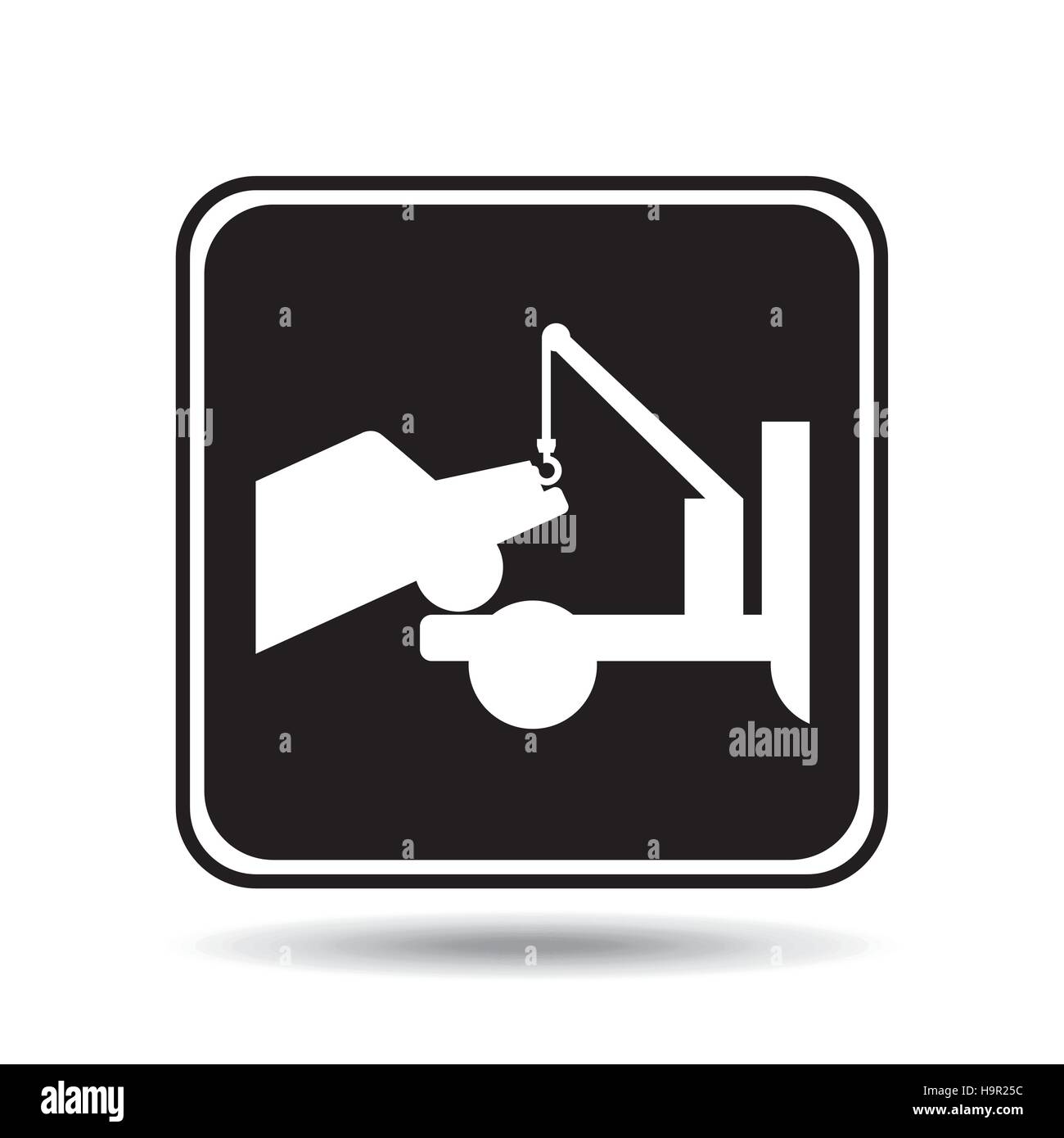 truck crane sign graphic vector illustration eps 10 Stock Vector Image ...