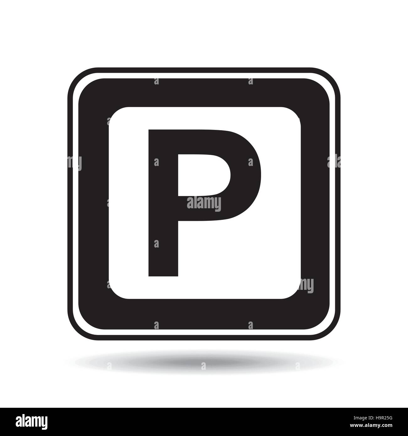 parking sign white background frame vector illustration eps 10 Stock ...