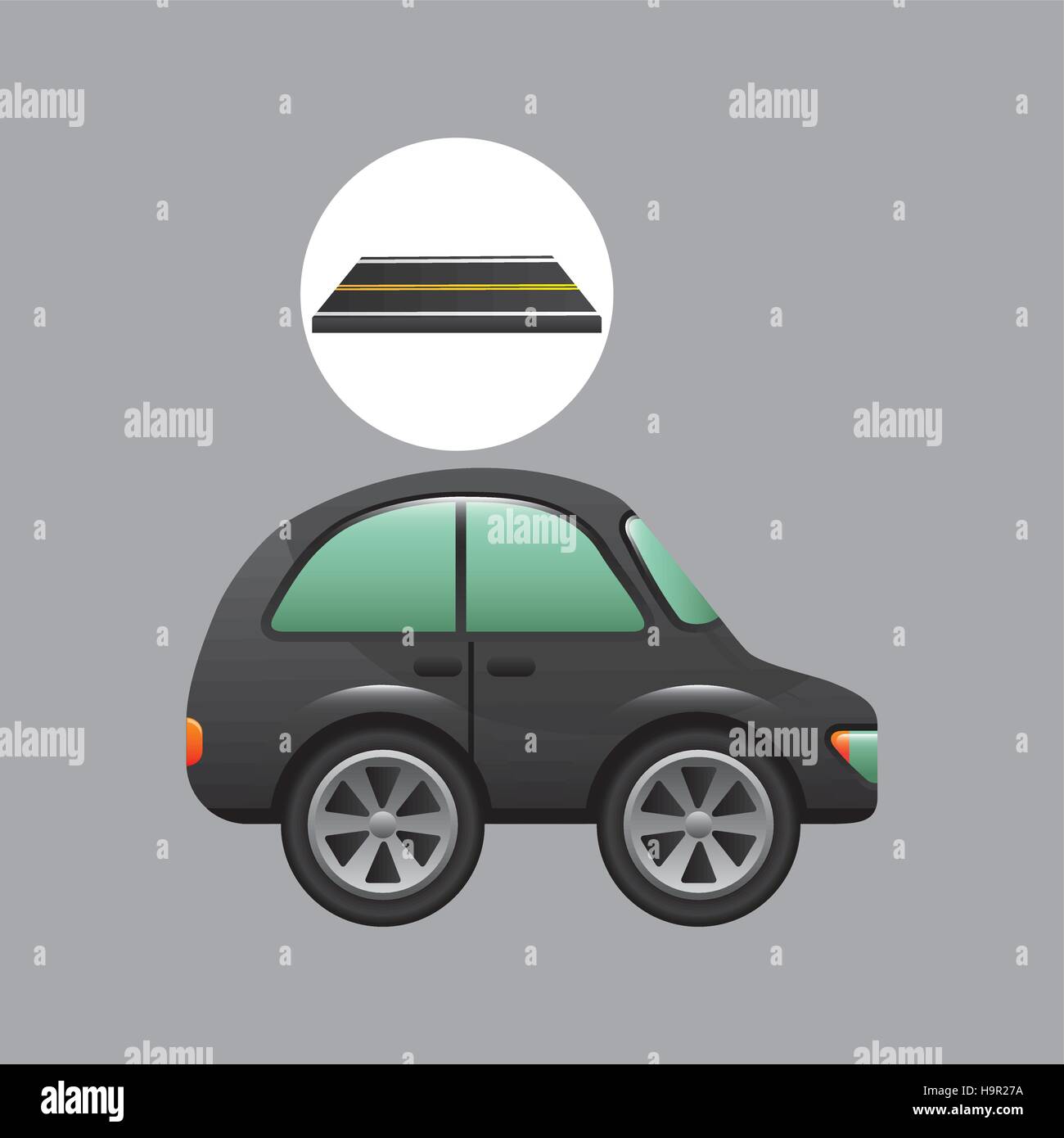 Vintage micro car Stock Vector Images - Alamy