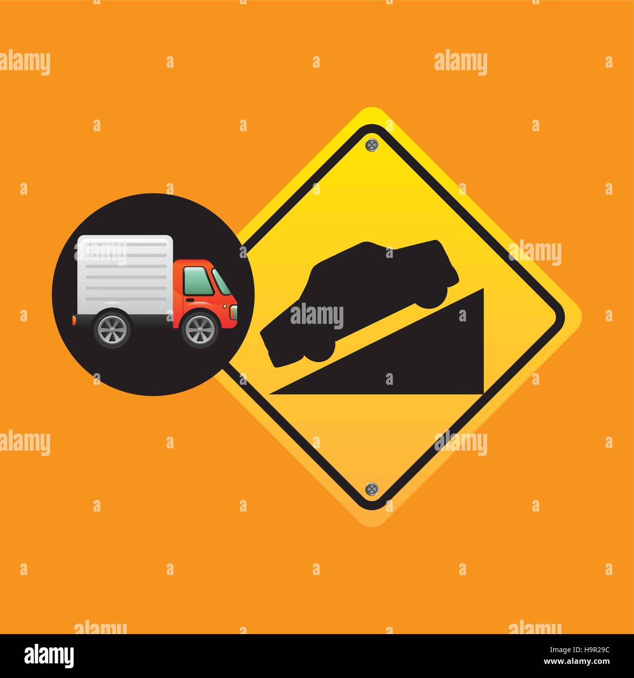 steep traffic sign concept vector illustration eps 10 Stock Vector ...