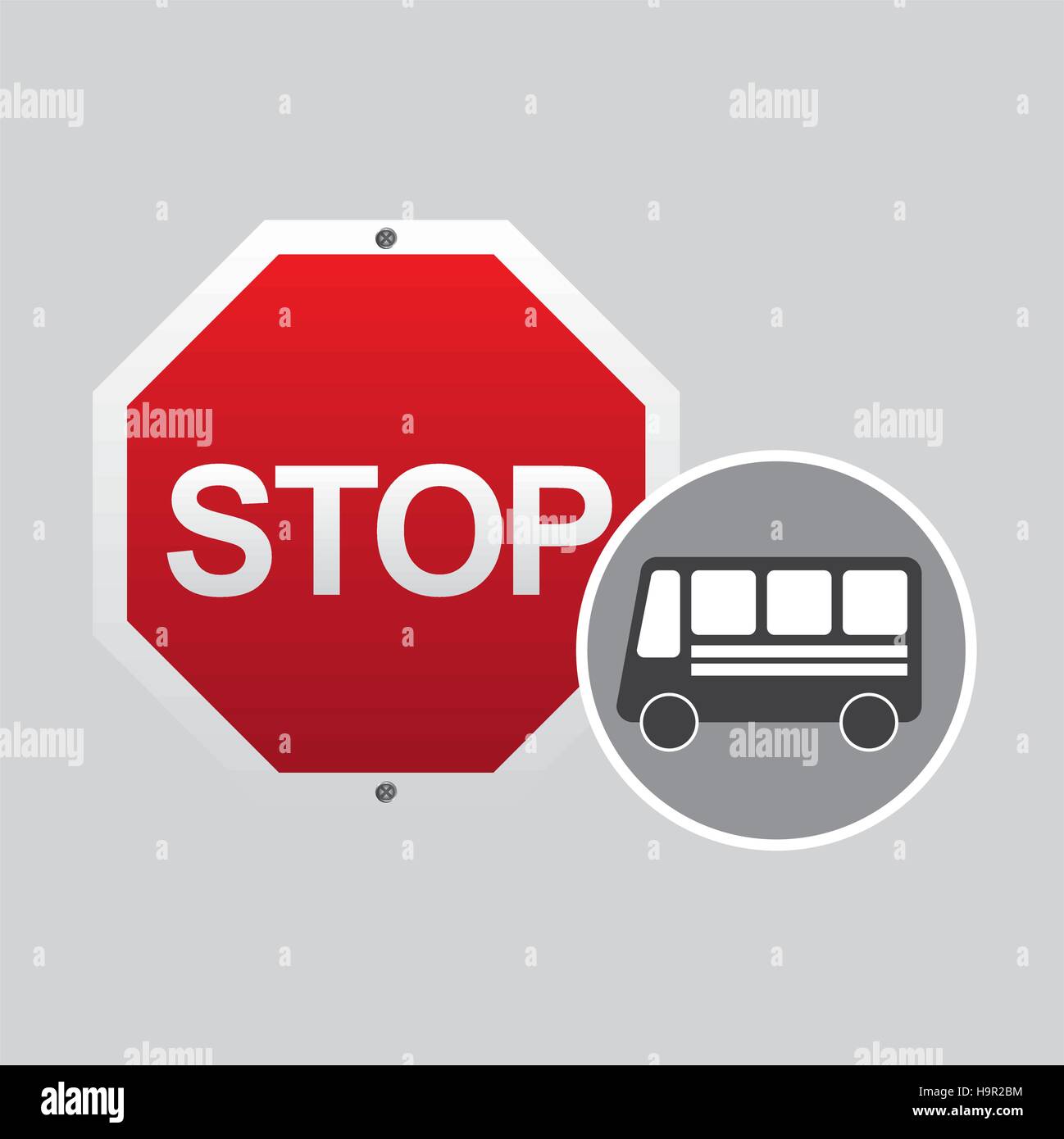 bus side stop road sign design vector illustration eps 10 Stock Vector ...