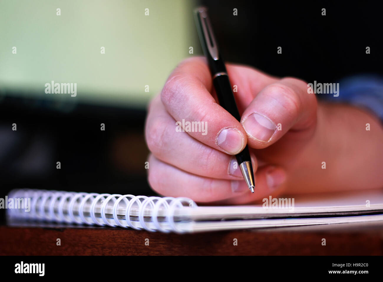 hand write pen paper Stock Photo - Alamy