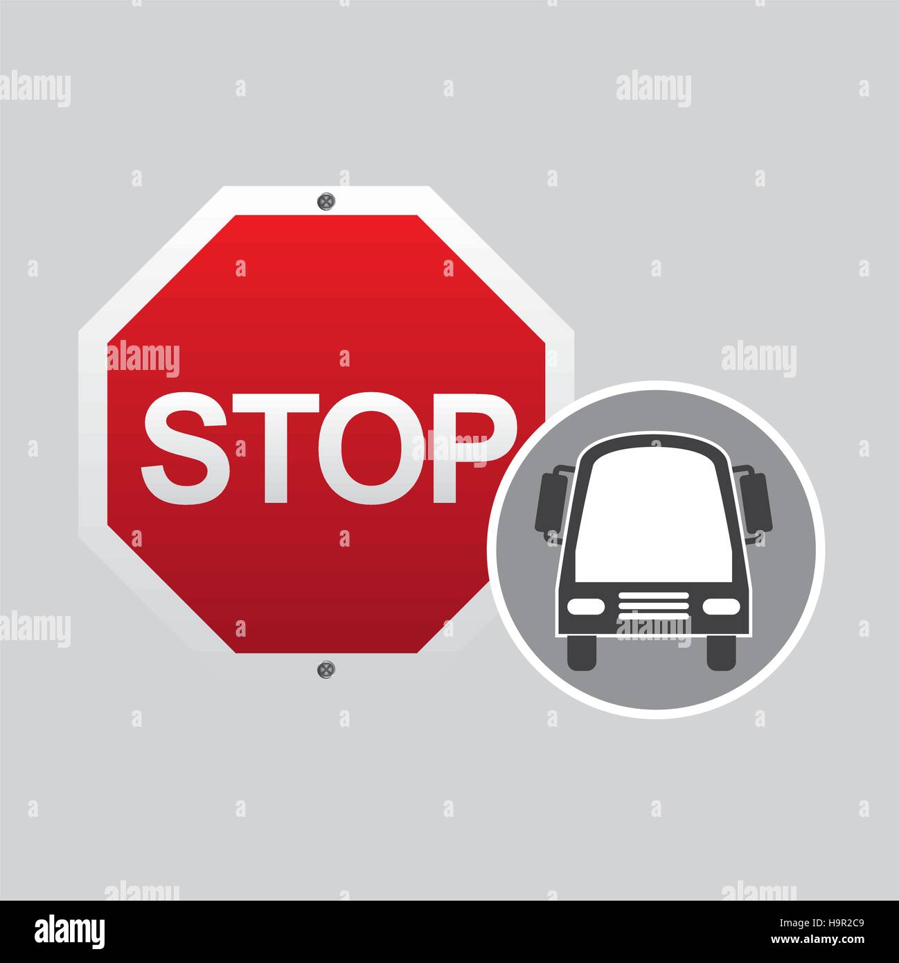 transport bus stop road sign design vector illustration eps 10 Stock ...