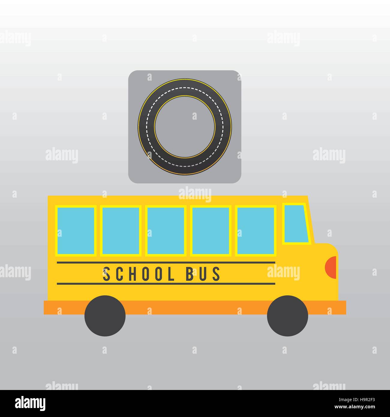 School crossing sign school bus Stock Vector Images - Alamy