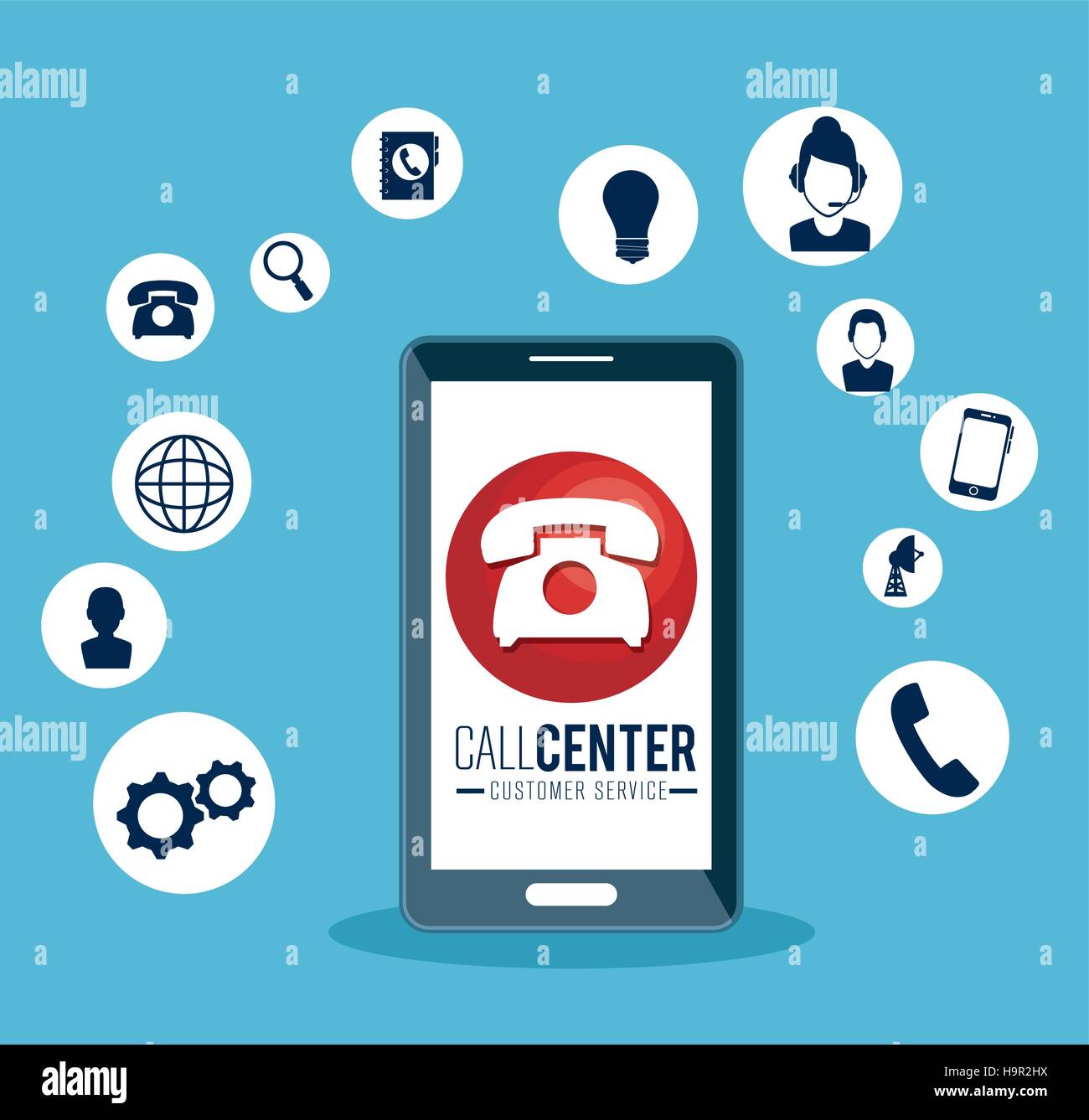 call center customer service vector illustration design Stock Vector ...