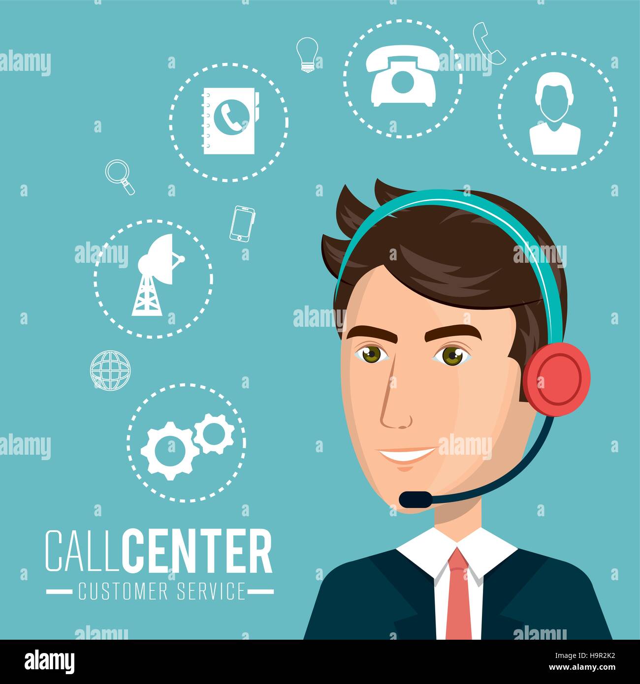 call center customer service vector illustration design Stock Vector ...