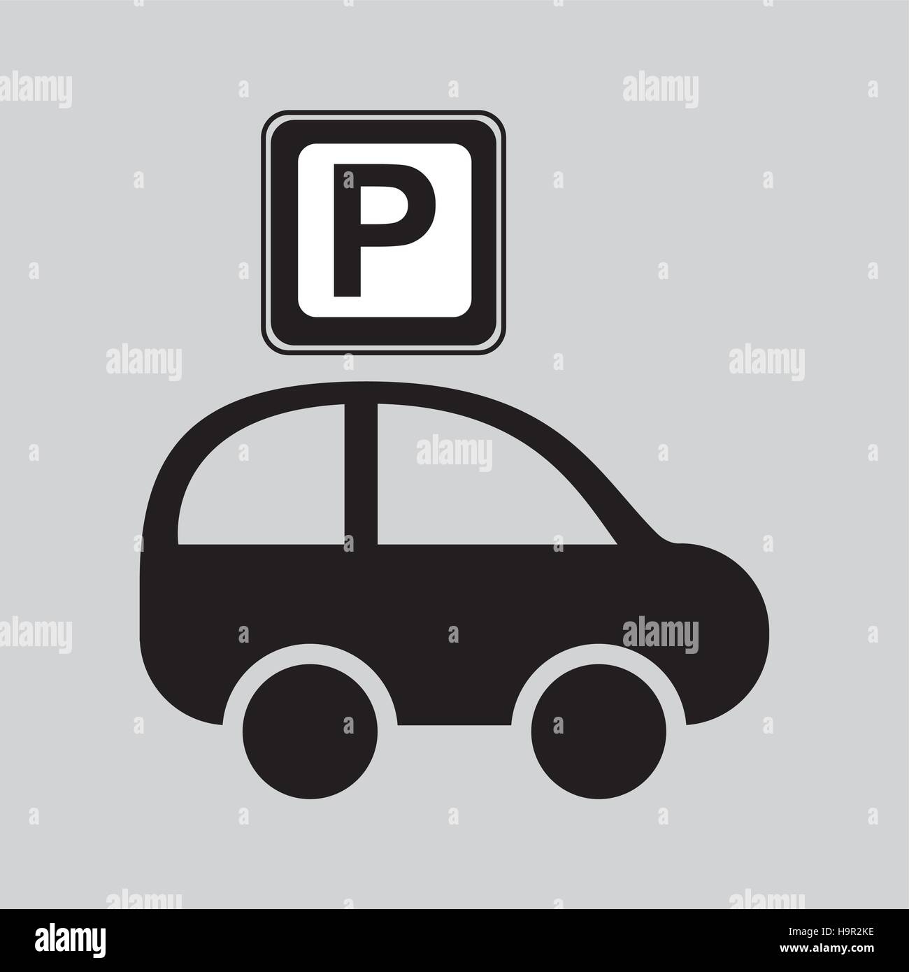 parking sign white background frame vector illustration eps 10 Stock ...