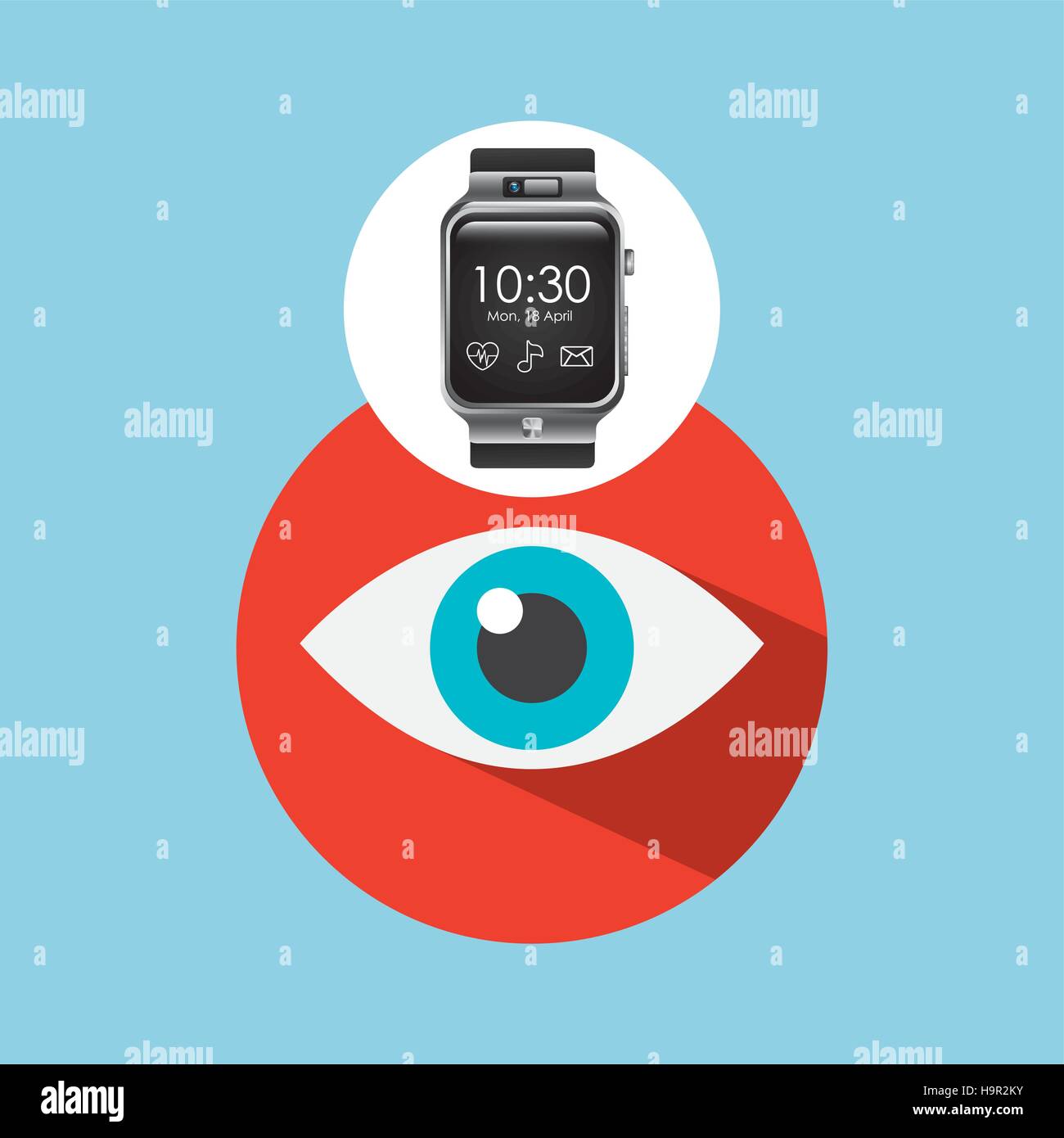 Hand smartwatch virtual screen projection hi-res stock photography and ...