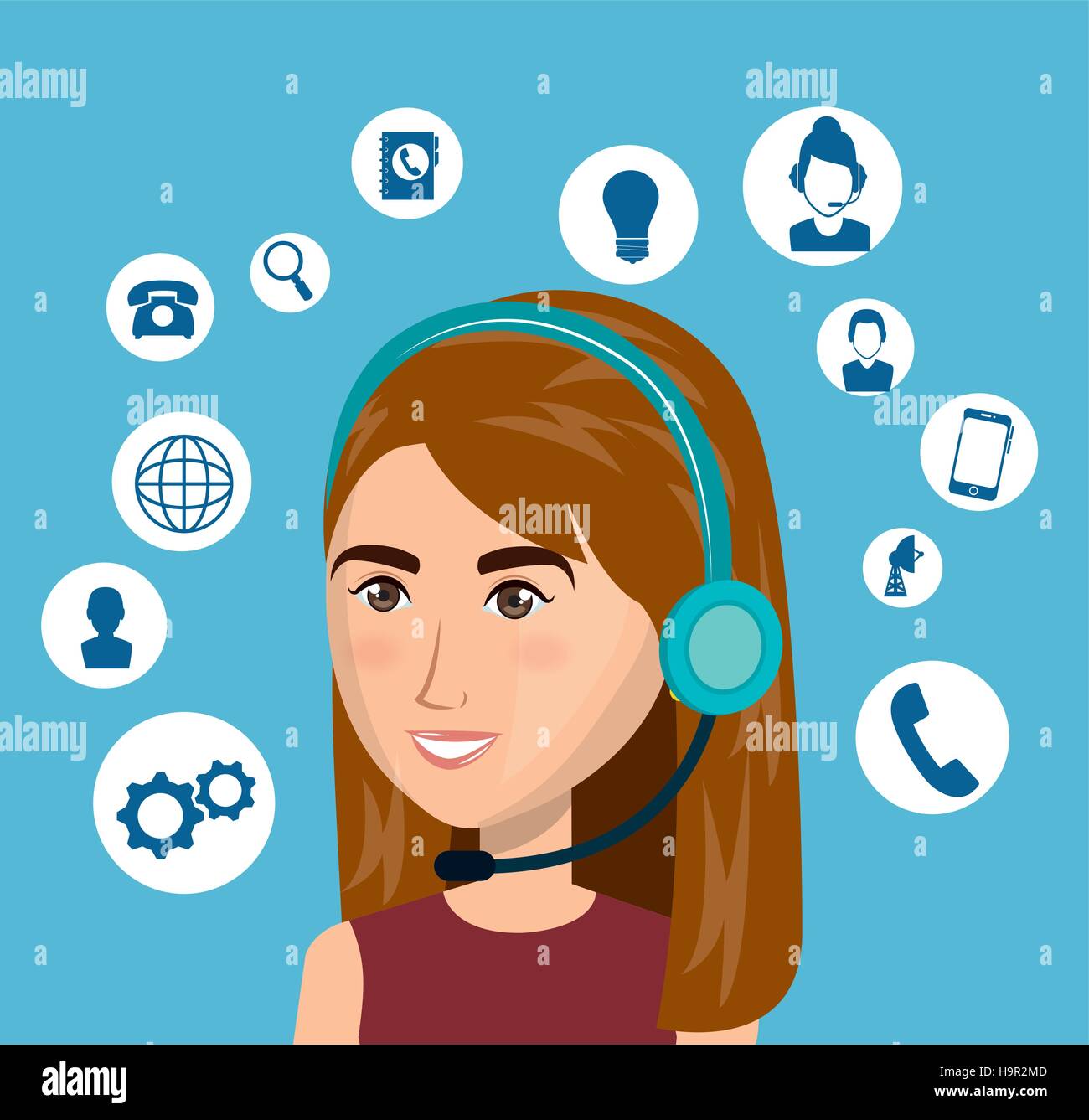call center customer service vector illustration design Stock Vector ...