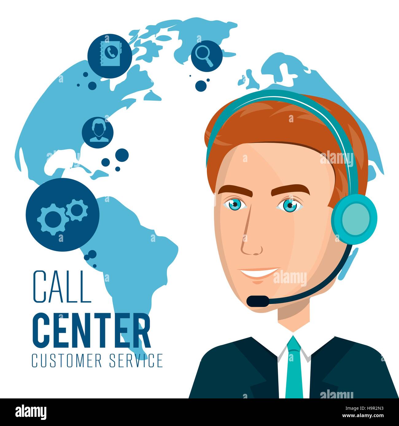 call center customer service vector illustration design Stock Vector ...
