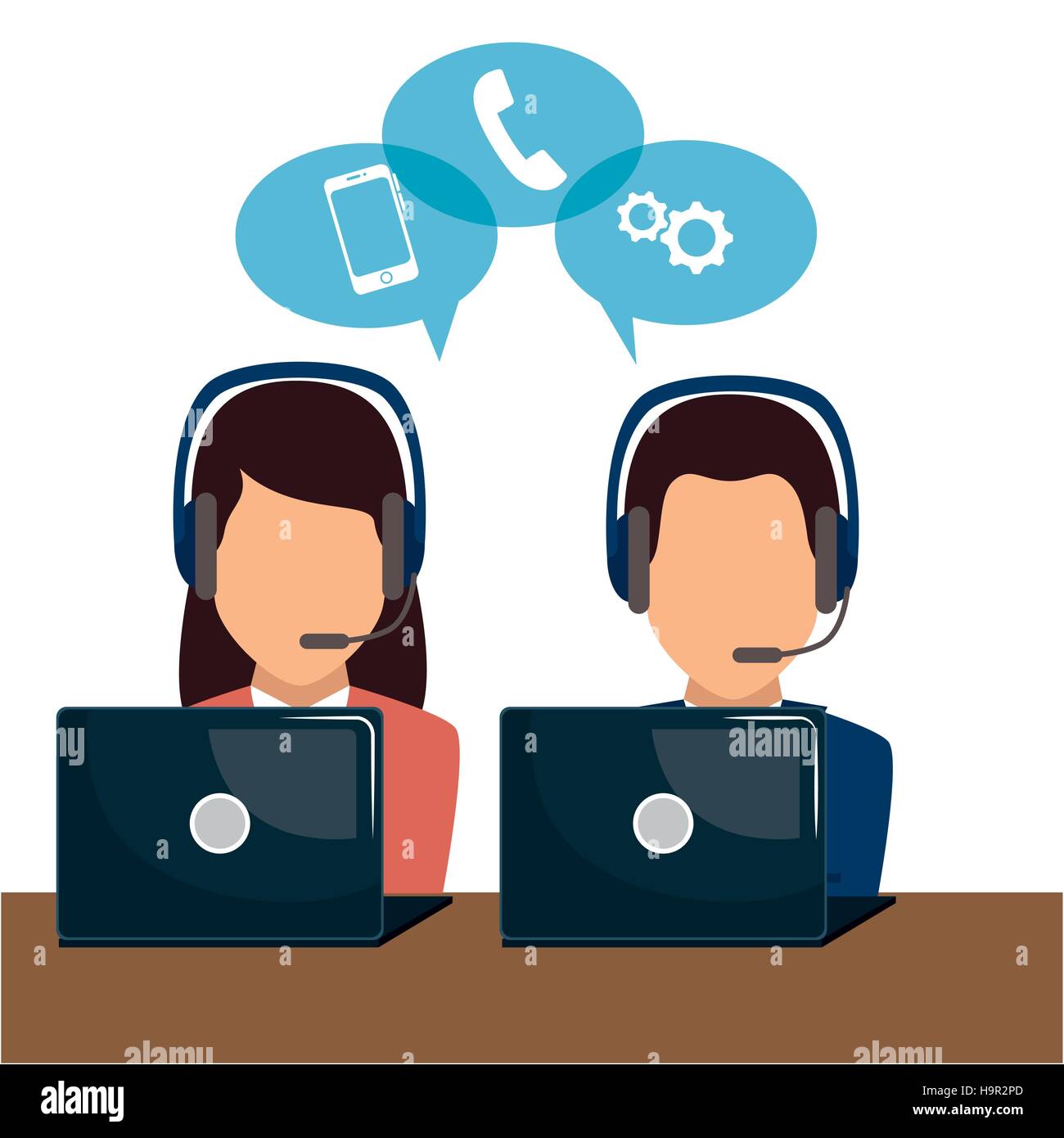 call center customer service vector illustration design Stock Vector ...