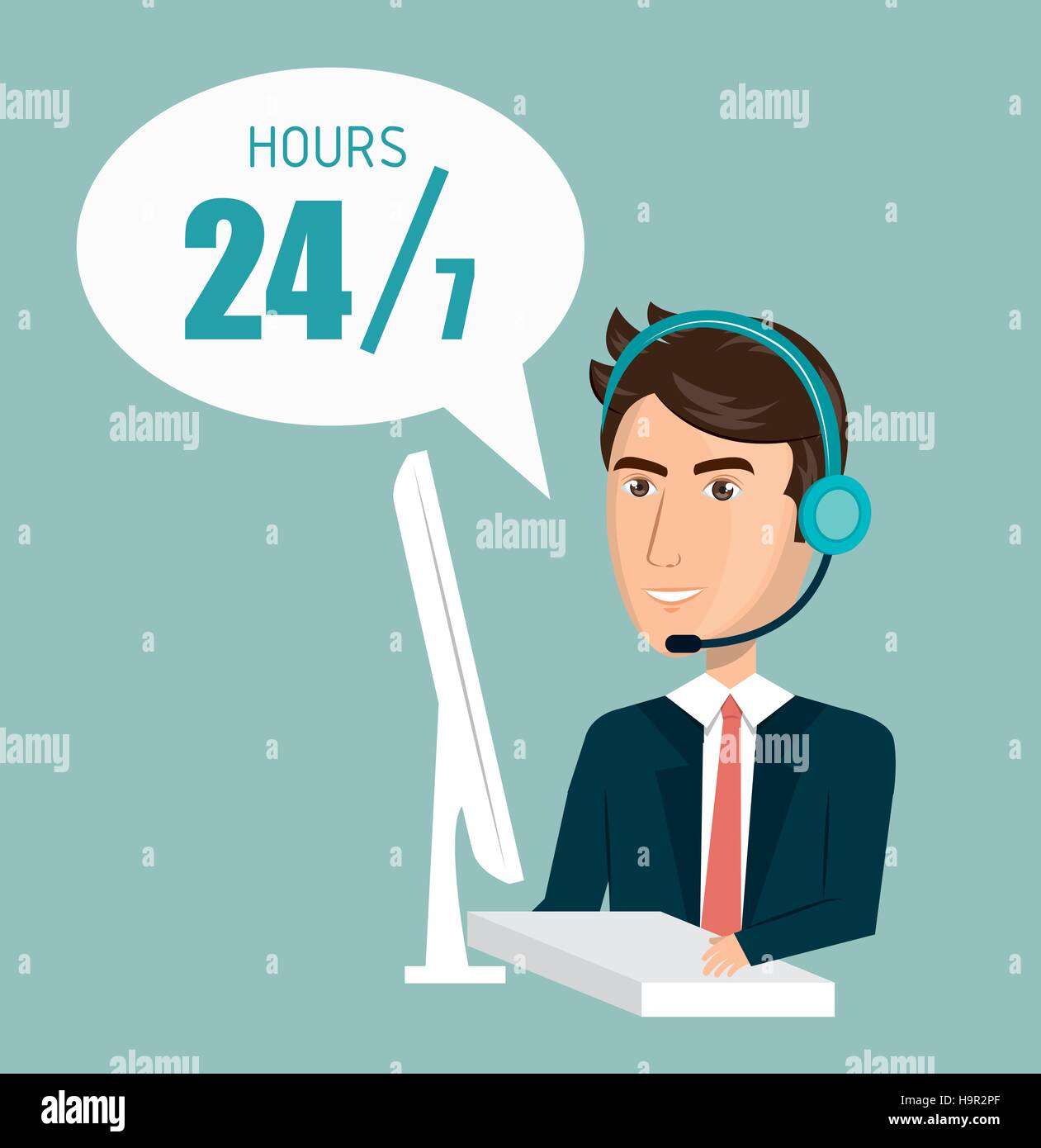 call center customer service vector illustration design Stock Vector ...