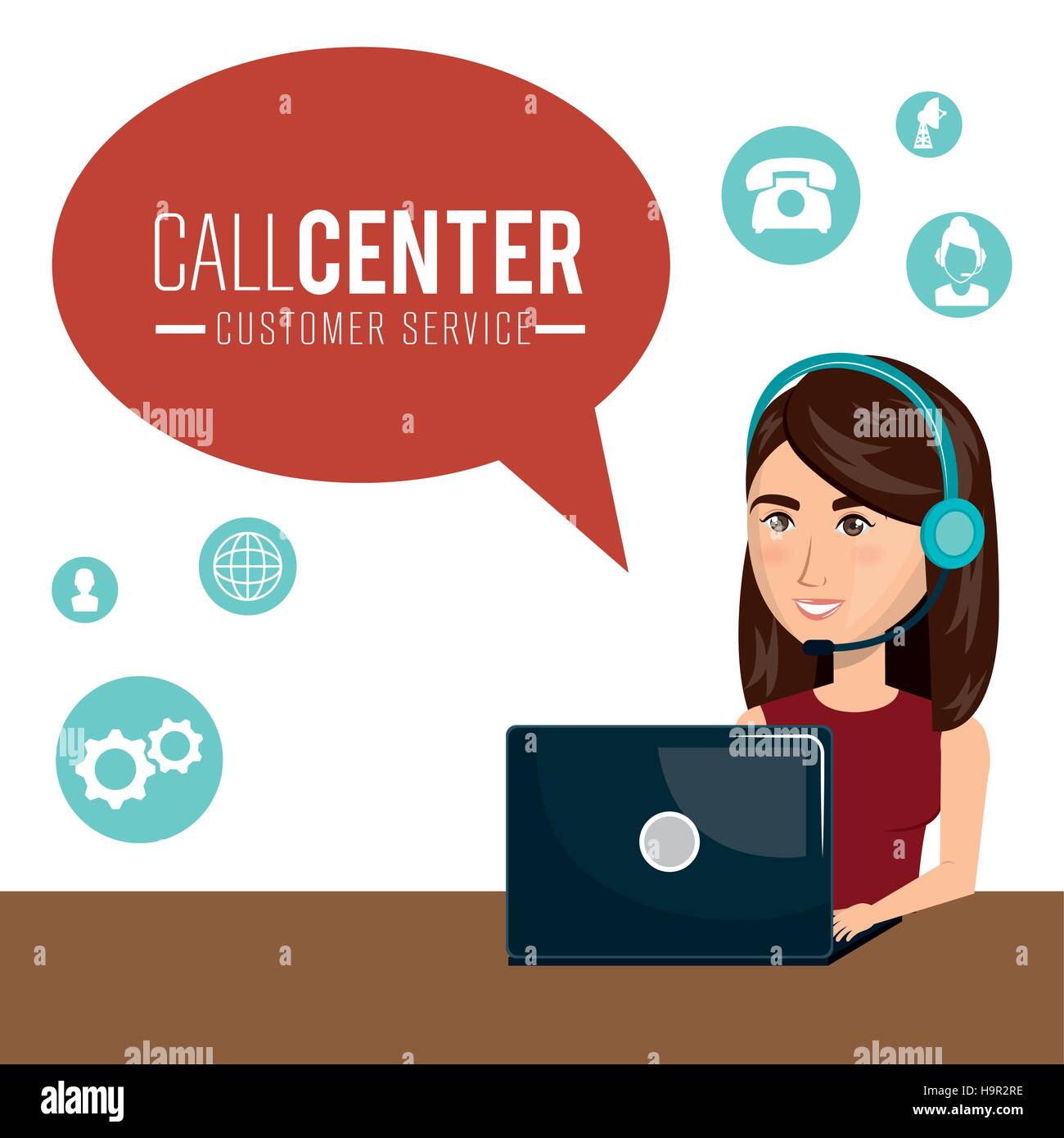 call center customer service vector illustration design Stock Vector ...