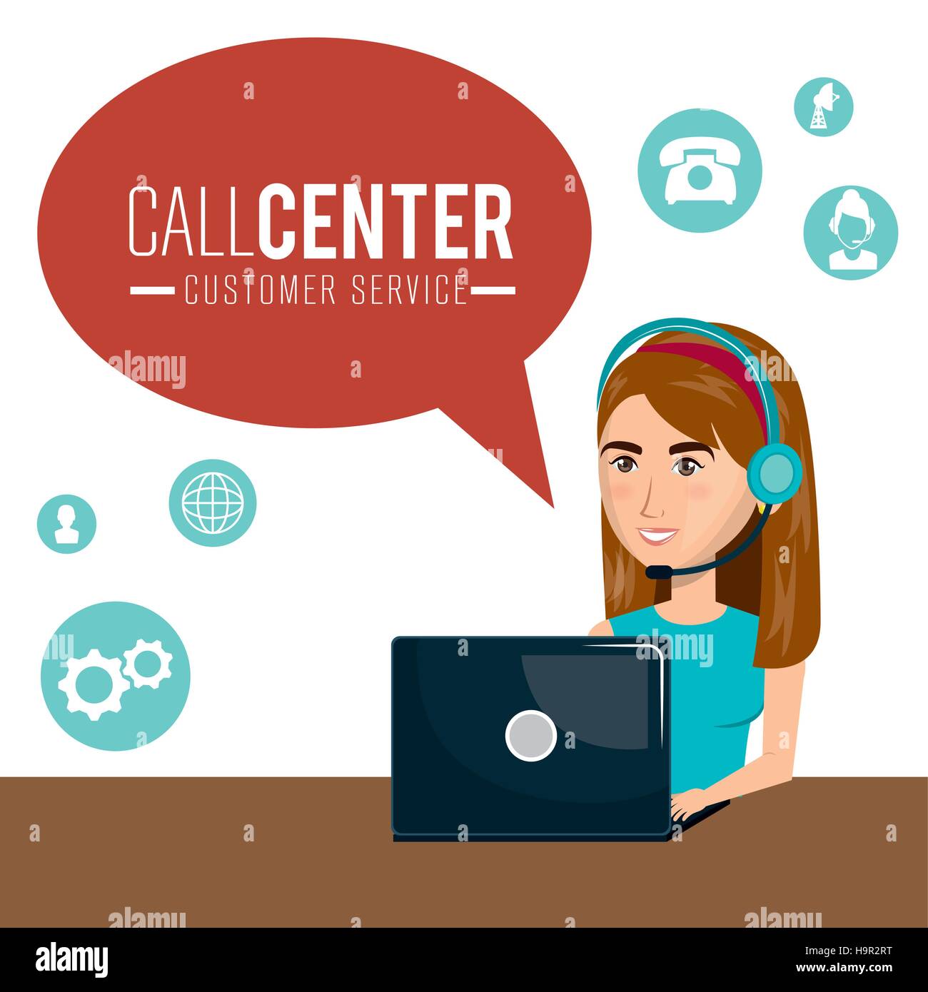 call center customer service vector illustration design Stock Vector ...