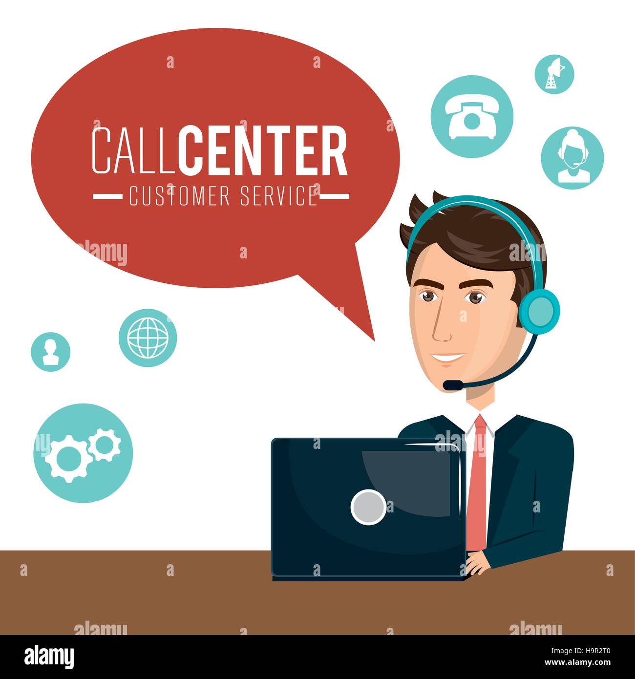 call center customer service vector illustration design Stock Vector ...