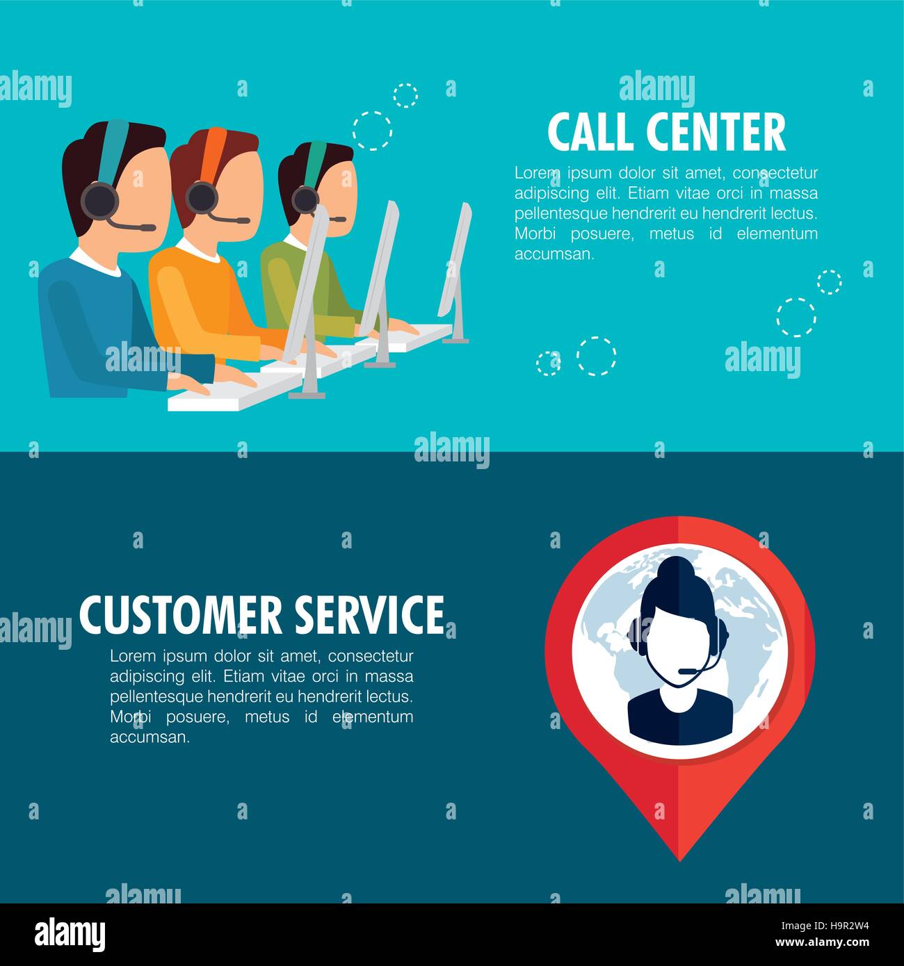 call center customer service vector illustration design Stock Vector ...