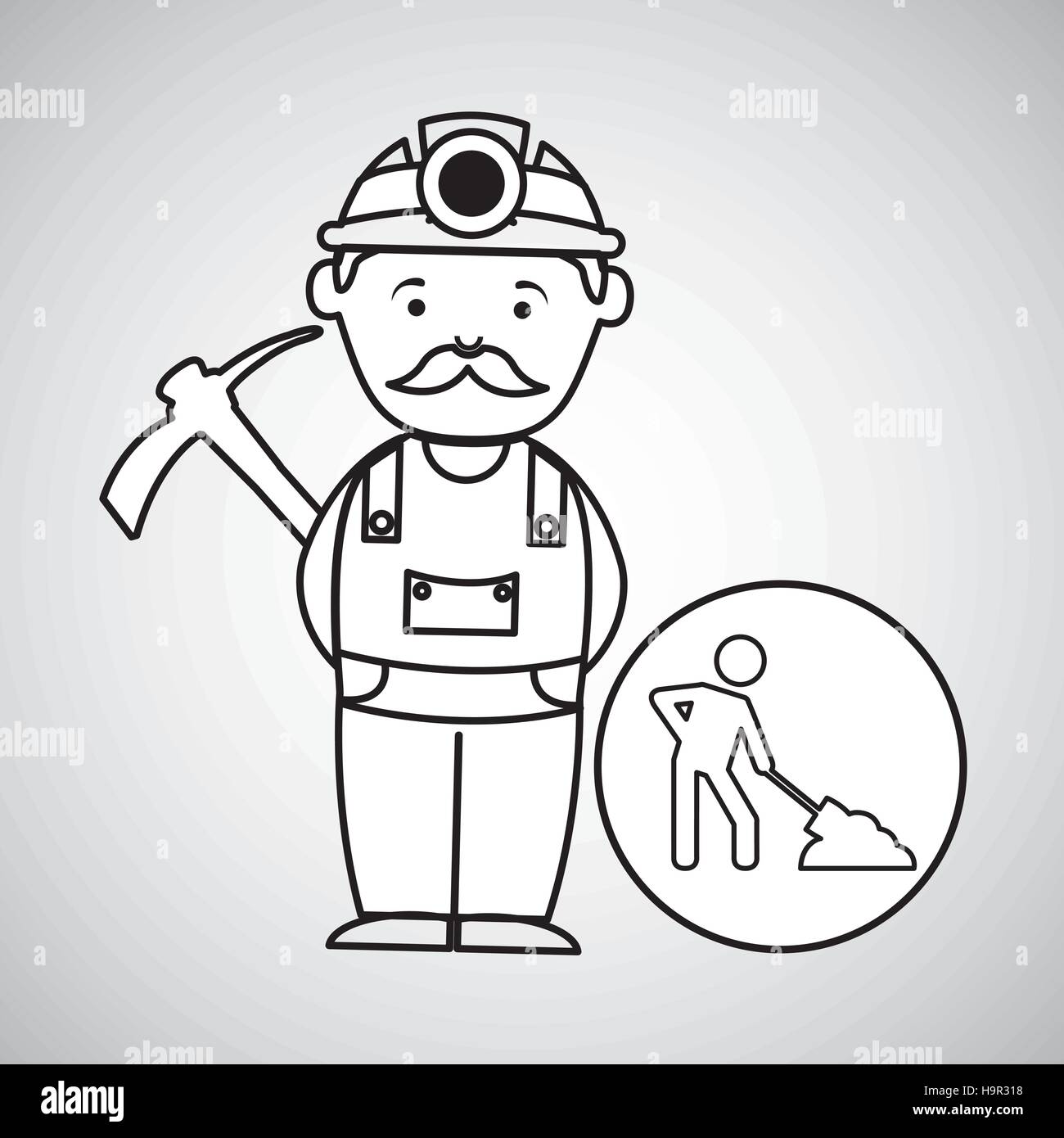 mine worker pickaxe icon design vector illustration eps 10 Stock Vector ...