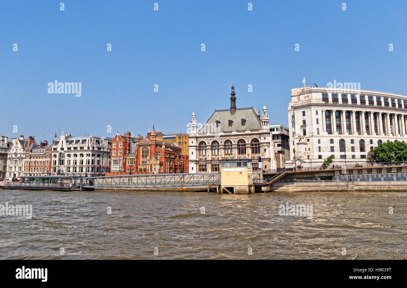 Old buildings and Shakespeare theater Globe Victoria Embankment near ...