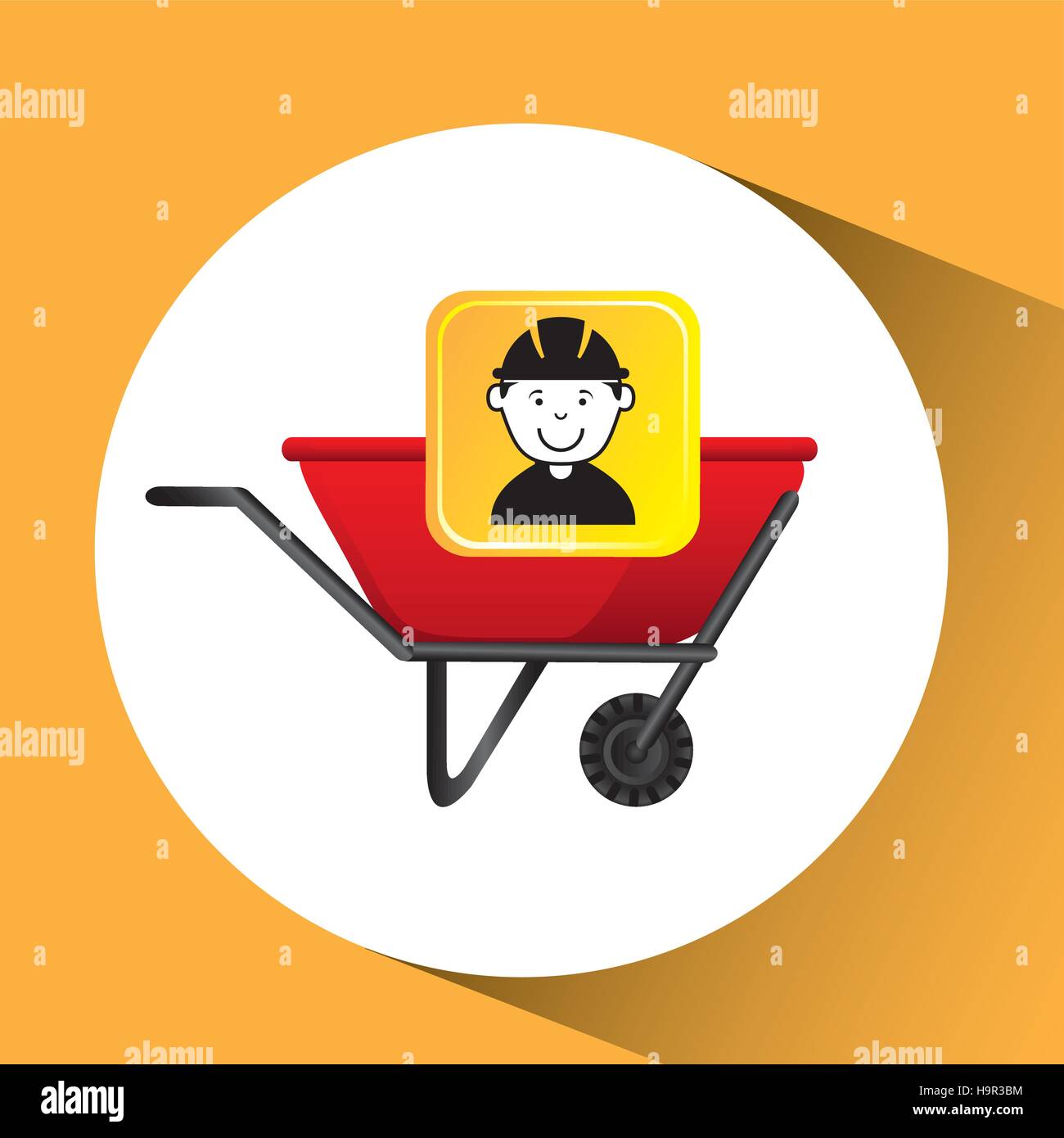 construction worker wheelbarrow graphic vector illustration eps 10 ...