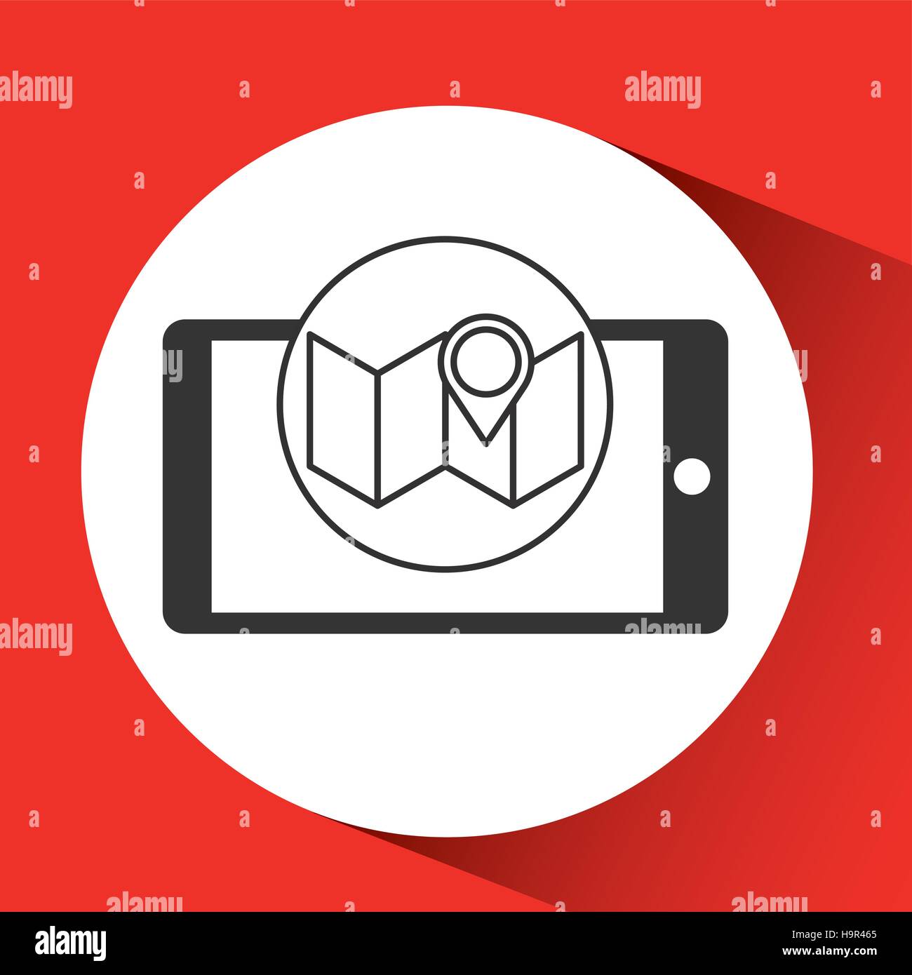 smartphone e-commerce pin map graphic vector illustration eps 10 Stock ...