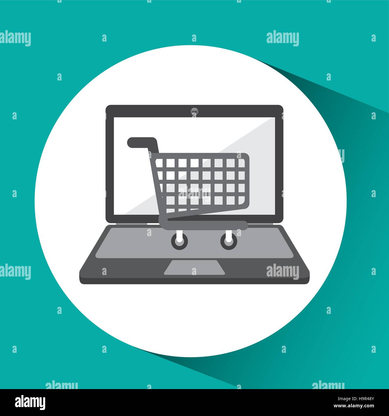 online store shopping cart graphic vector illustration eps 10 Stock ...