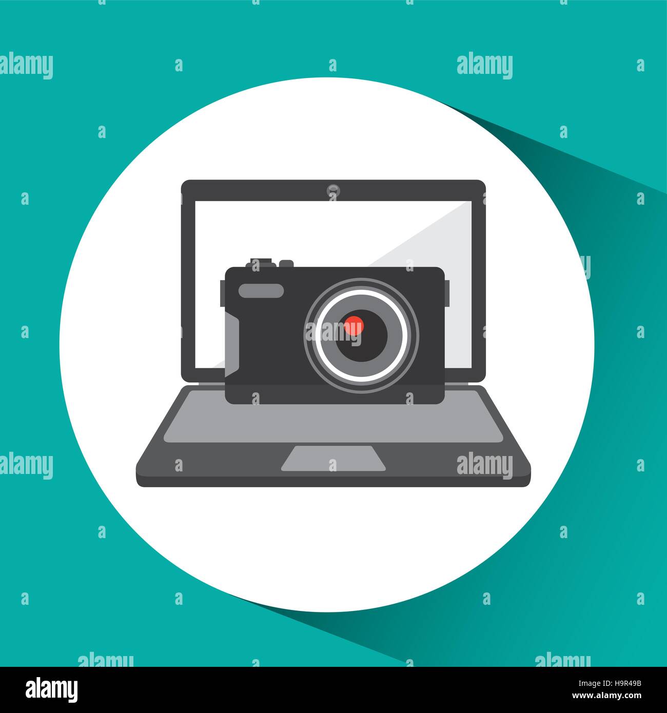 online store shopping photographic camera graphic vector illustration ...