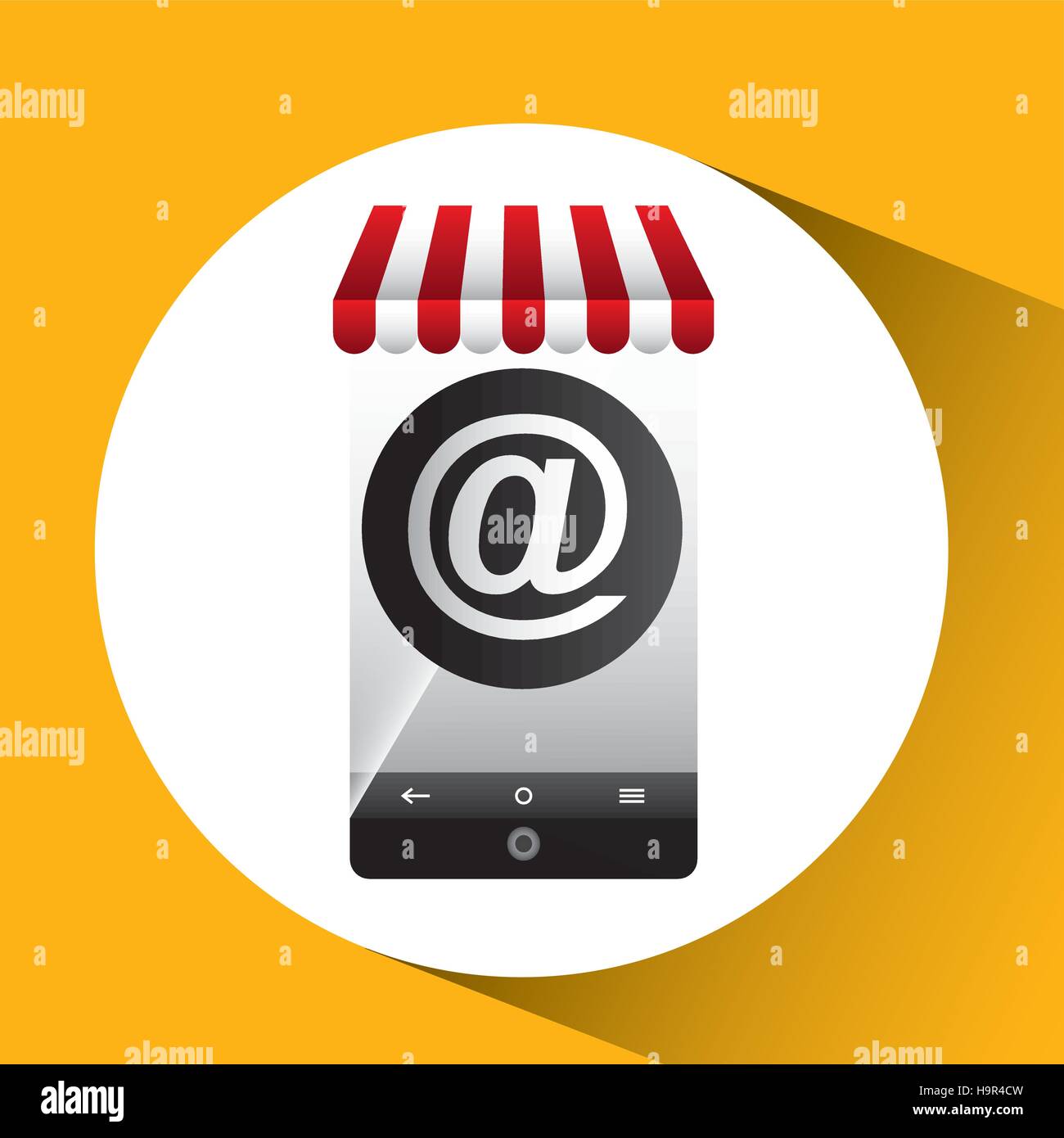 hand holding e-shopping mail design vector illustration eps 10 Stock ...