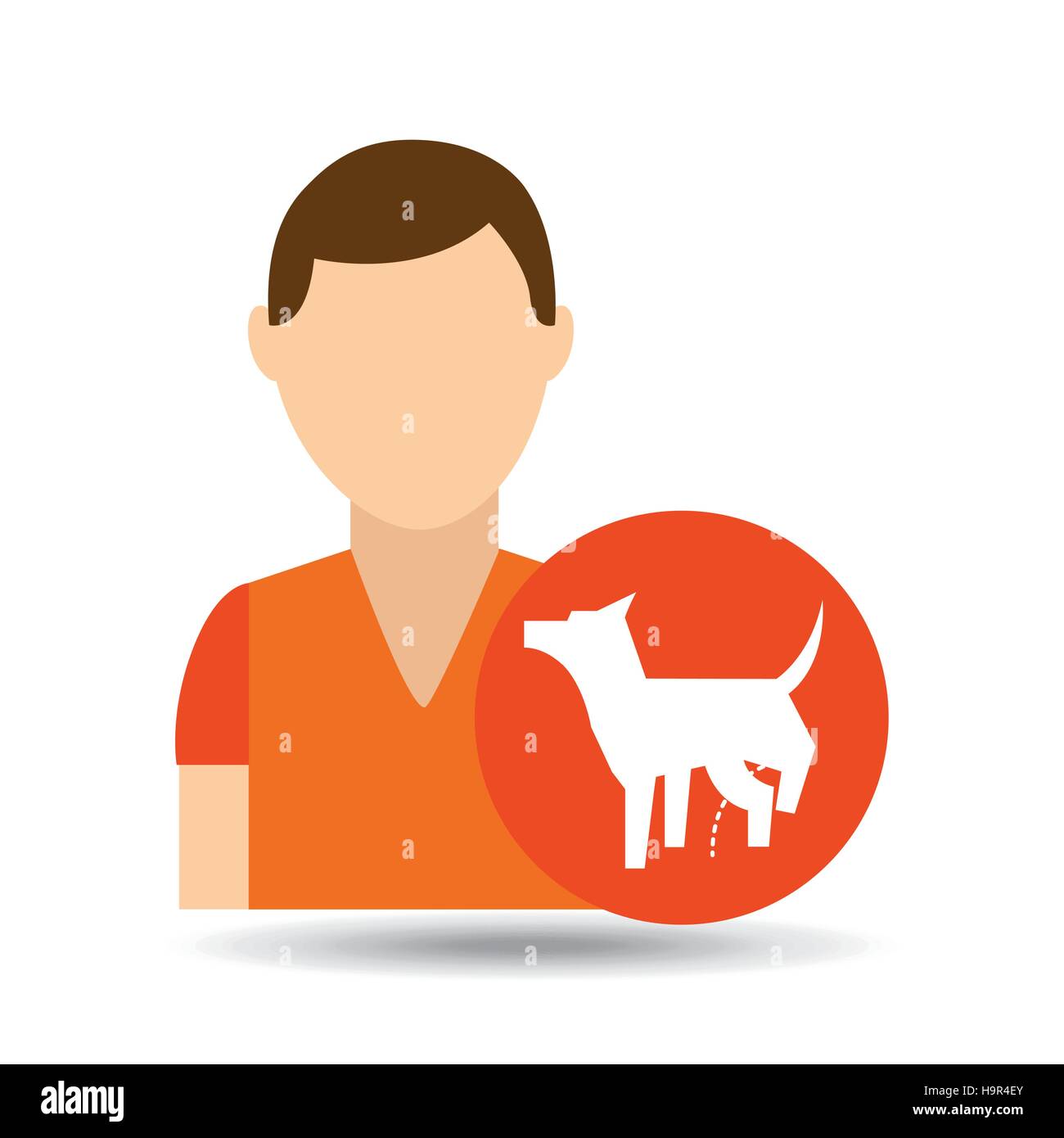 character pet training dog peeing vector illustration eps 10 Stock ...