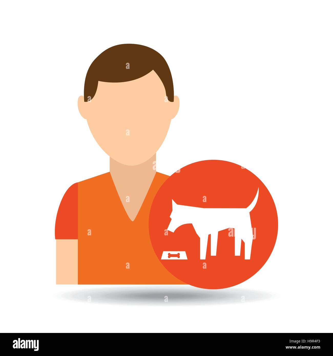 character pet training dog eating vector illustration eps 10 Stock ...