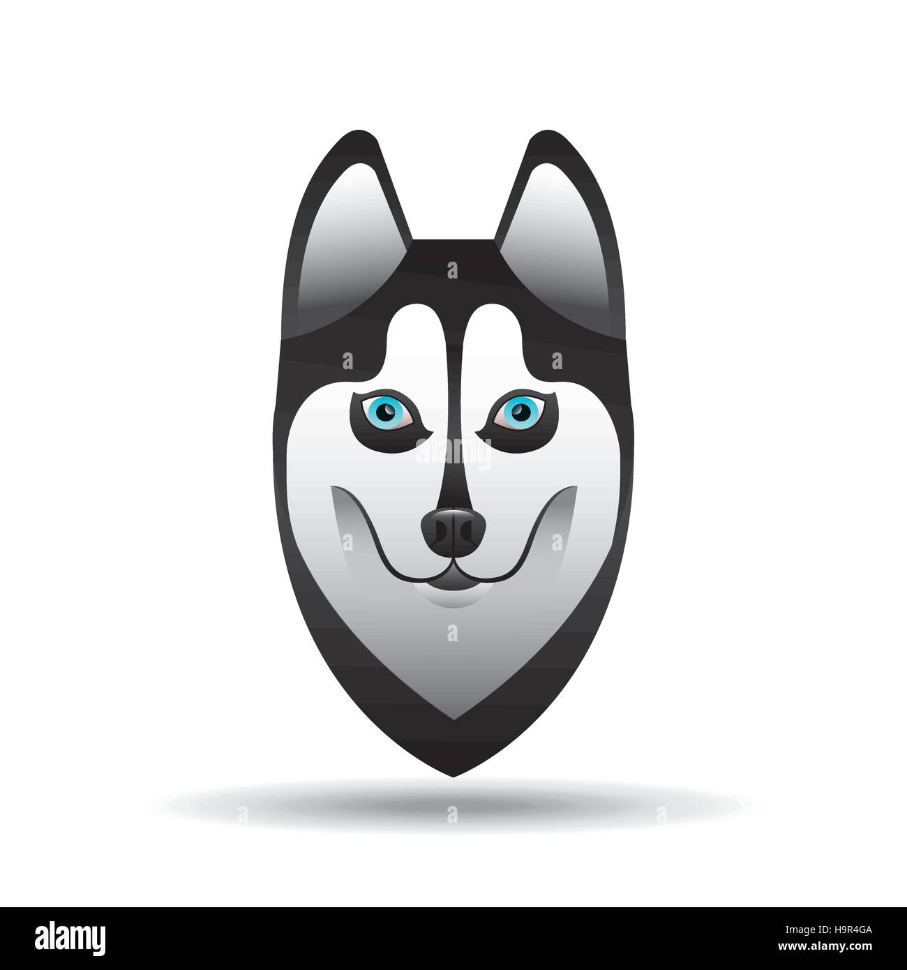 siberian husky dog face design vector illustration eps 10 Stock Vector ...