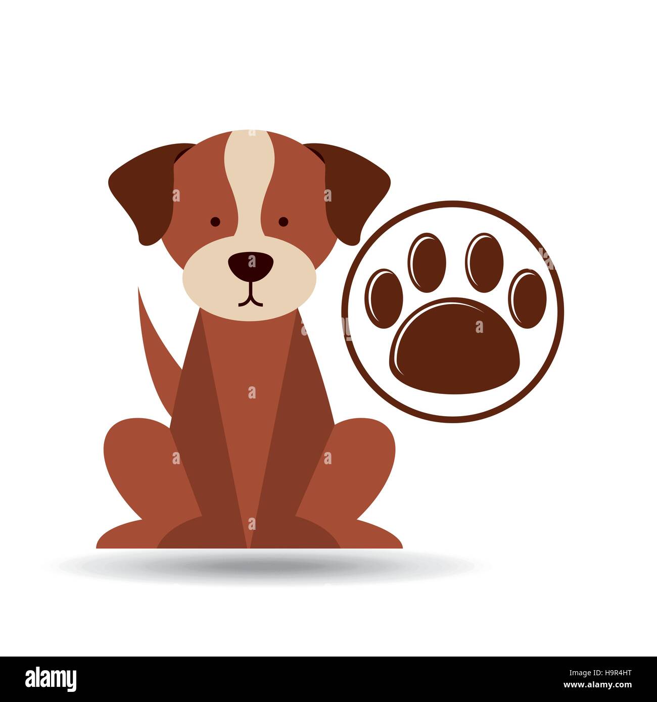 veterinary dog care paw print icon vector illustration eps 10 Stock ...