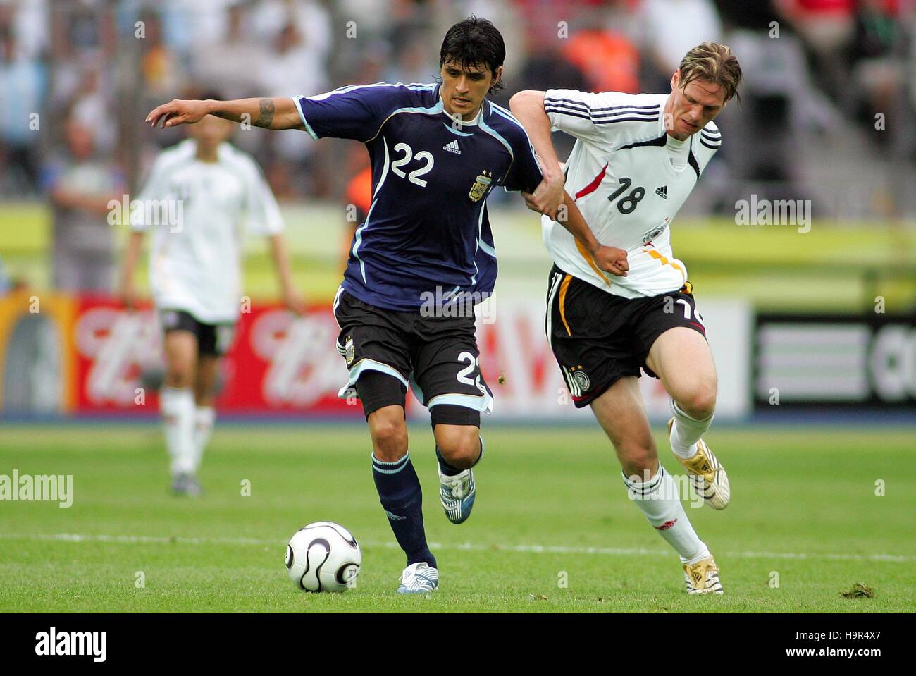 TIM BOROWSKI & LUIS GONZALES GERMANY V ARGENTINA WORLD CUP BERLIN ...