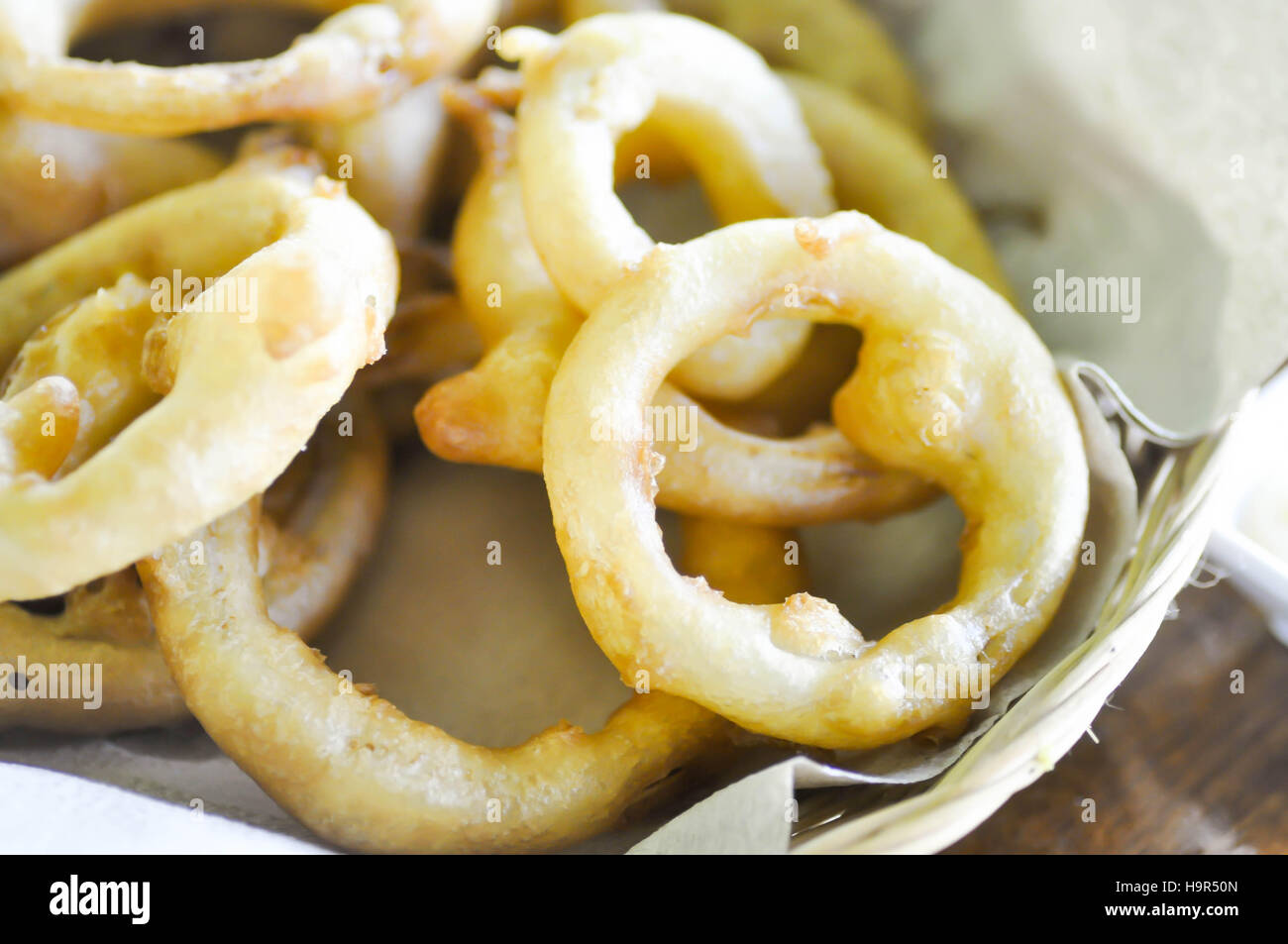 onion ring or deep-fried onion dish Stock Photo - Alamy
