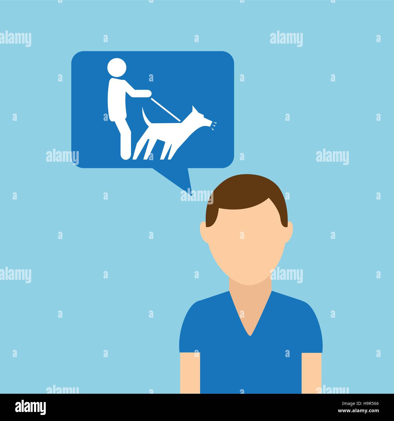 character pet training dog walk vector illustration eps 10 Stock Vector ...