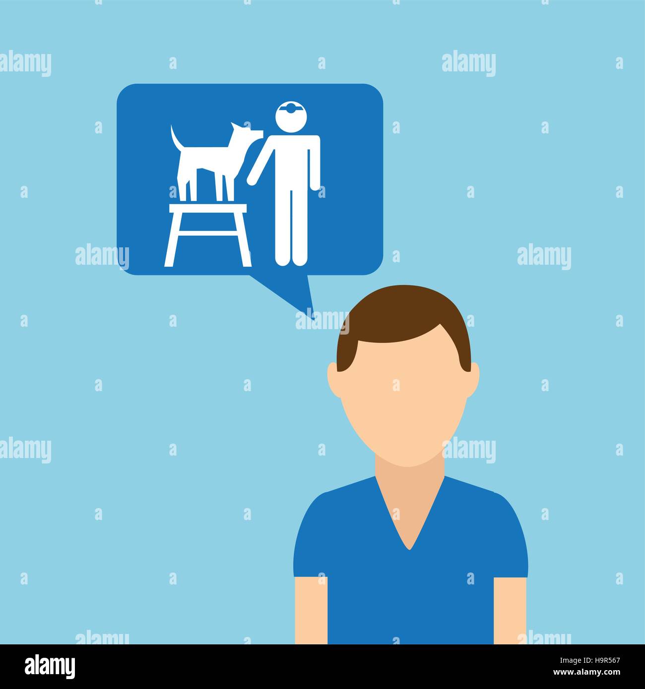 character pet training dog obedience vector illustration eps 10 Stock ...