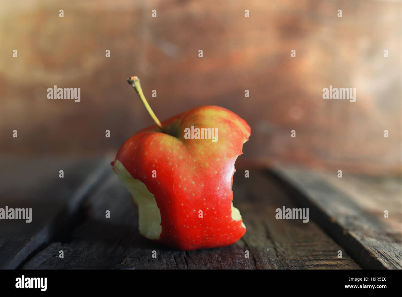 red bitten apple Stock Photo - Alamy
