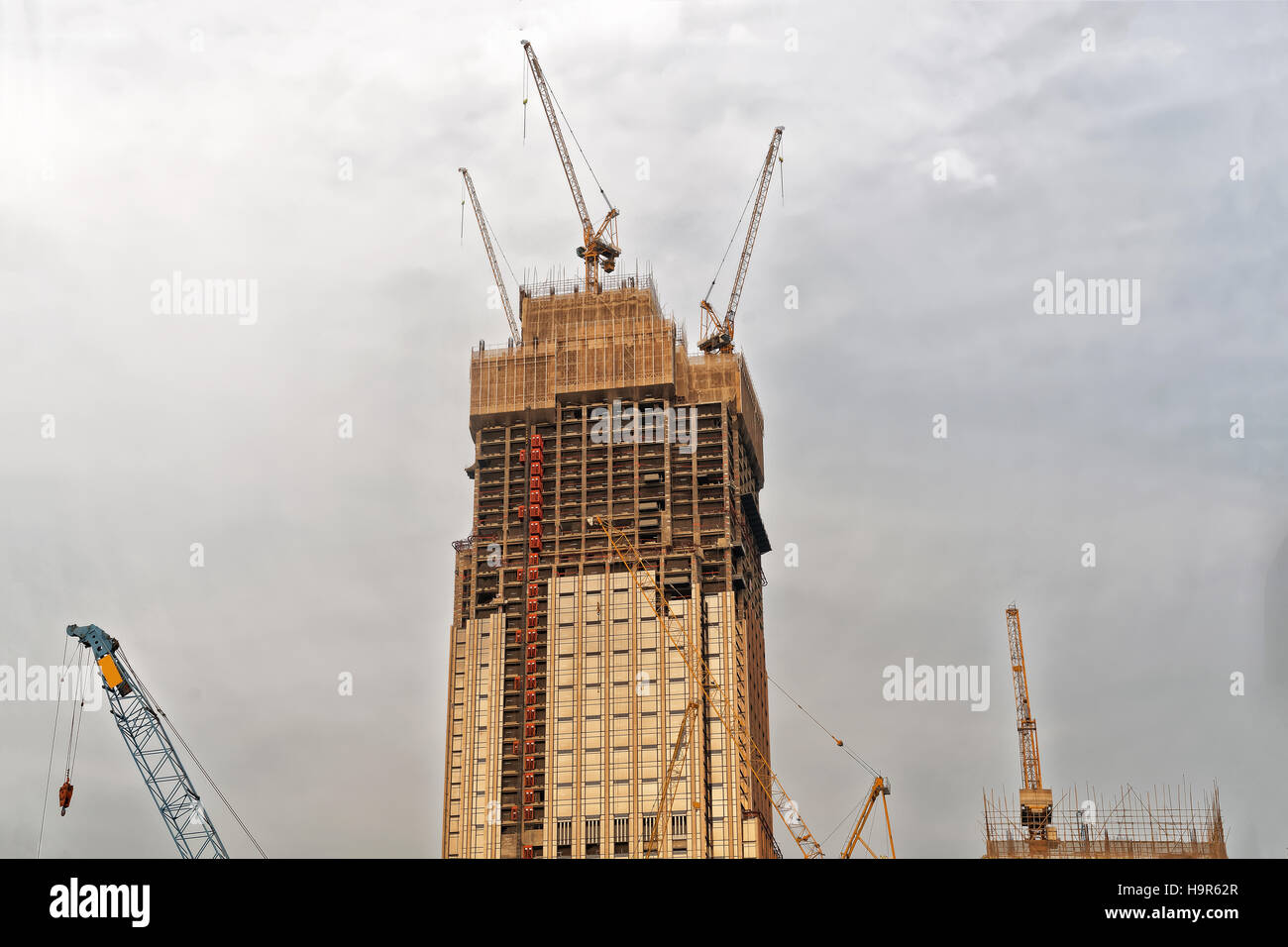 Skyscrapers construction in process in hi-res stock photography and ...