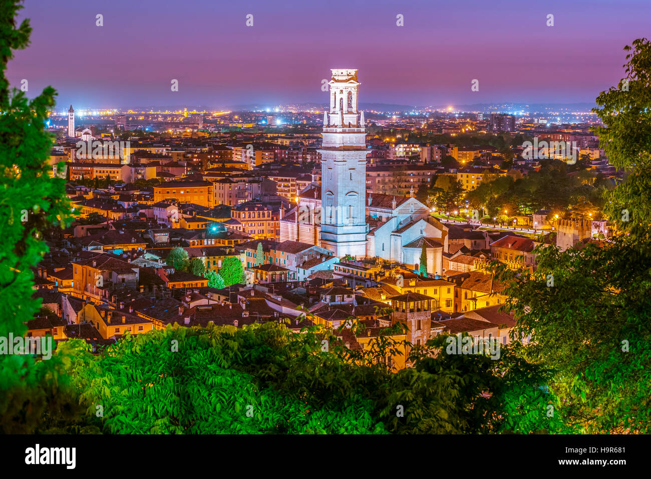 Aerial view of Verona. Italy. Beautiful sunset panorama Stock Photo - Alamy