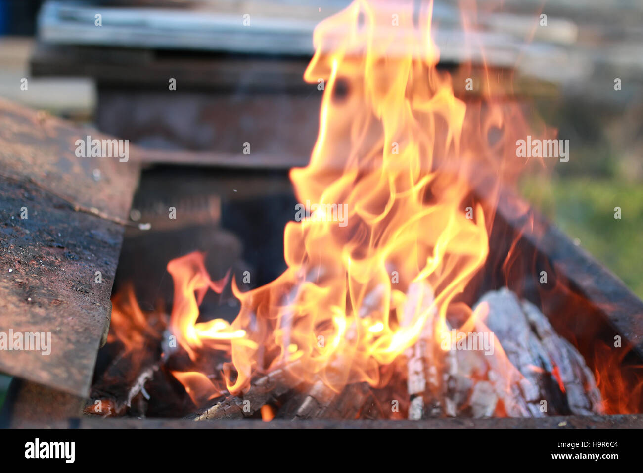 coal and fire flame Stock Photo - Alamy